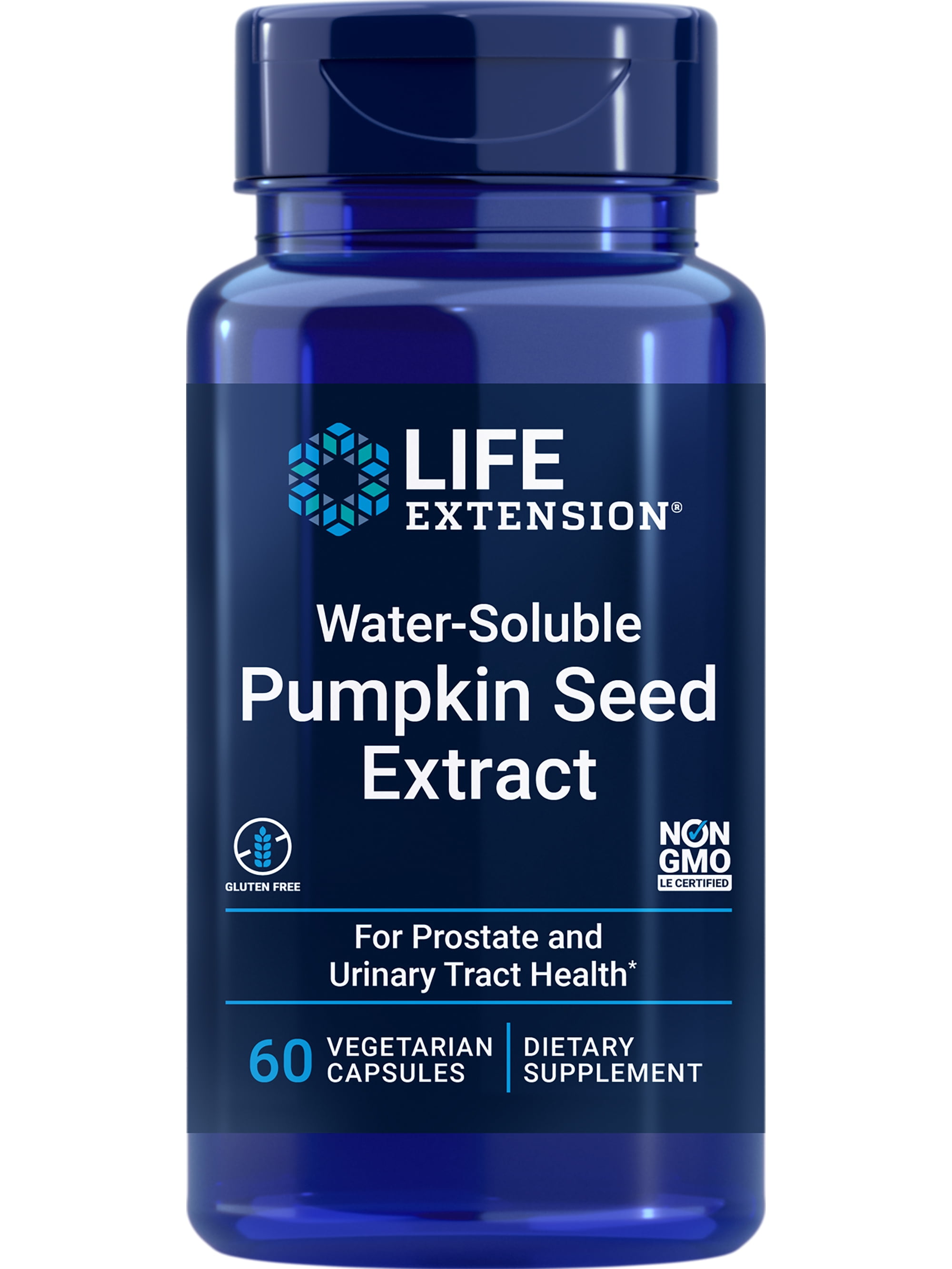 Life Extension Water-Soluble Pumpkin Seed Extract, 60 Vegetarian ...