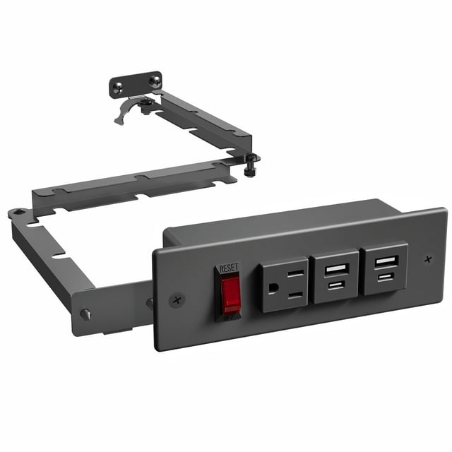 Life Finds Compact In-Drawer Outlet Charging Station Power Strip ...