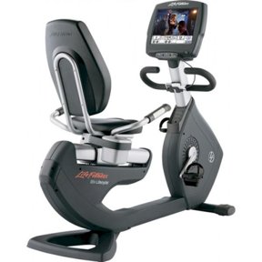 Life Fitness RS3 Recumbent Indoor Riding Exercise Bike with Go Console ...