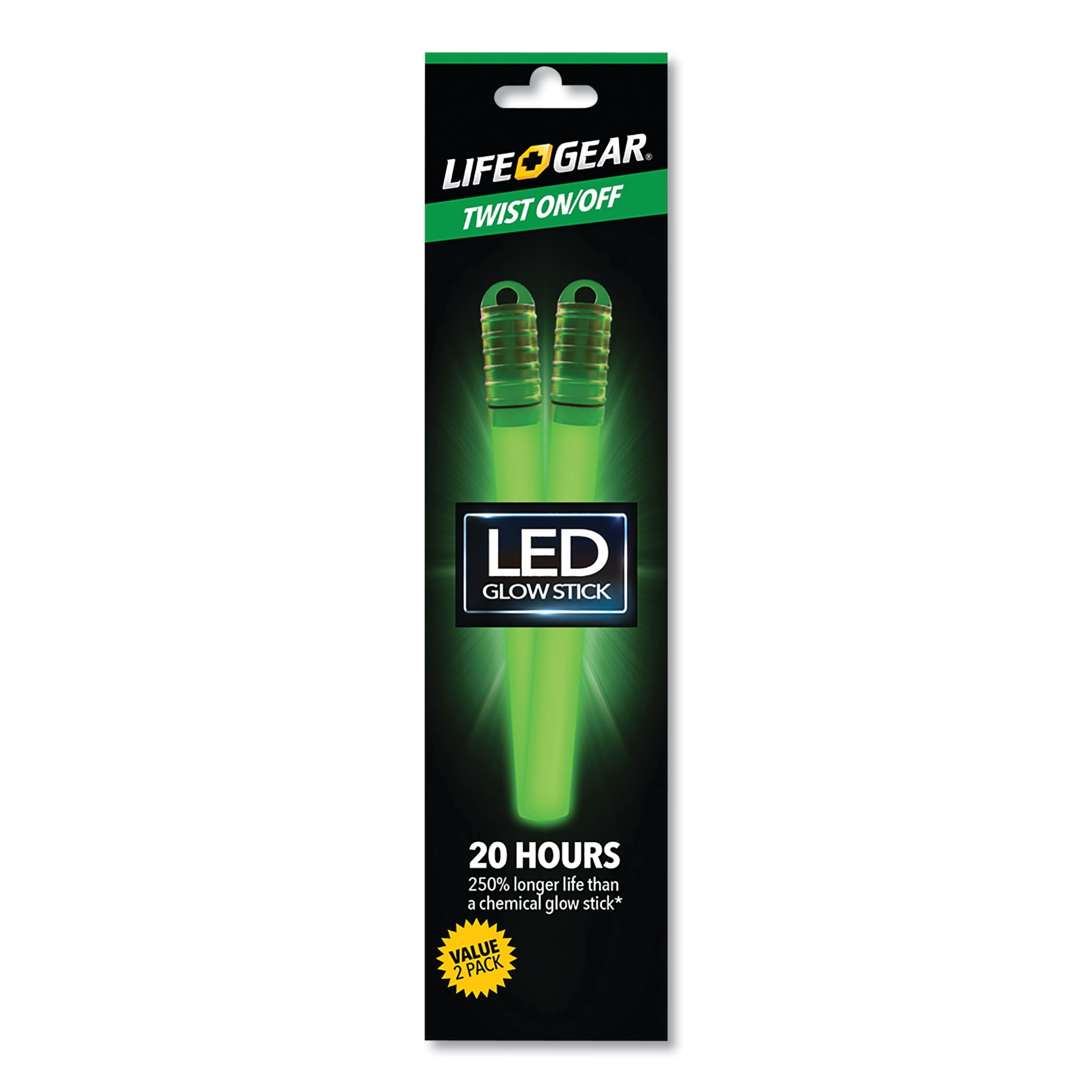 Life+Gear LG11-60222-SA3 Reusable LED Glow Stick, 2 Pk - Walmart.com