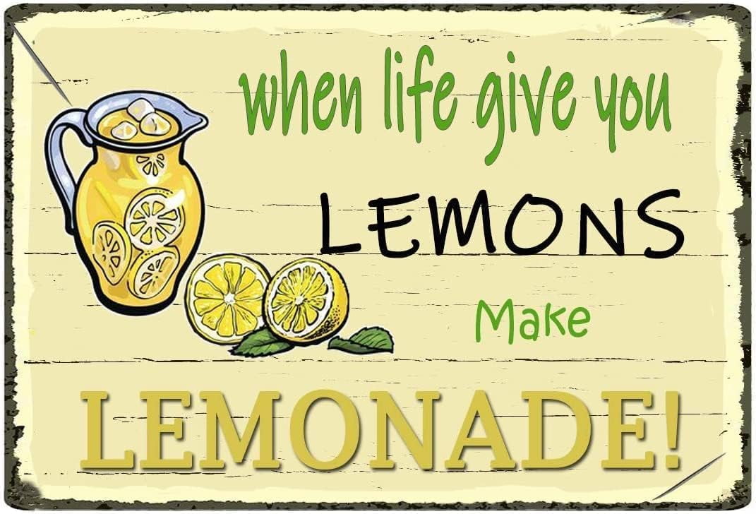 When Life Give You Lemons Make Lemonade Vintage Metal Aluminum Tin Sign ...