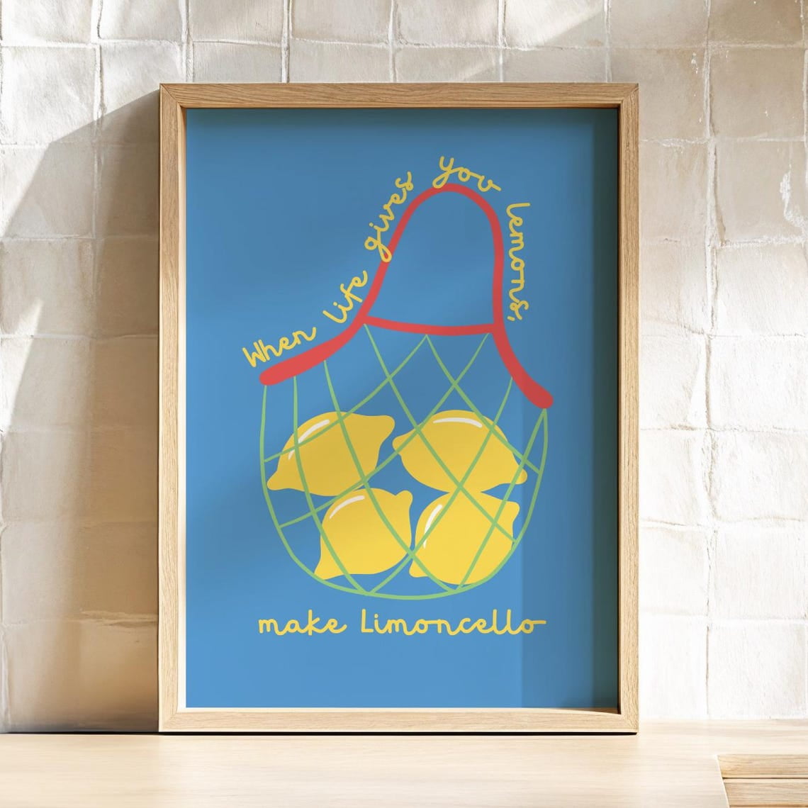 When Life Gives You Lemons Make Limoncello Print, Bag Of Lemons Wall ...