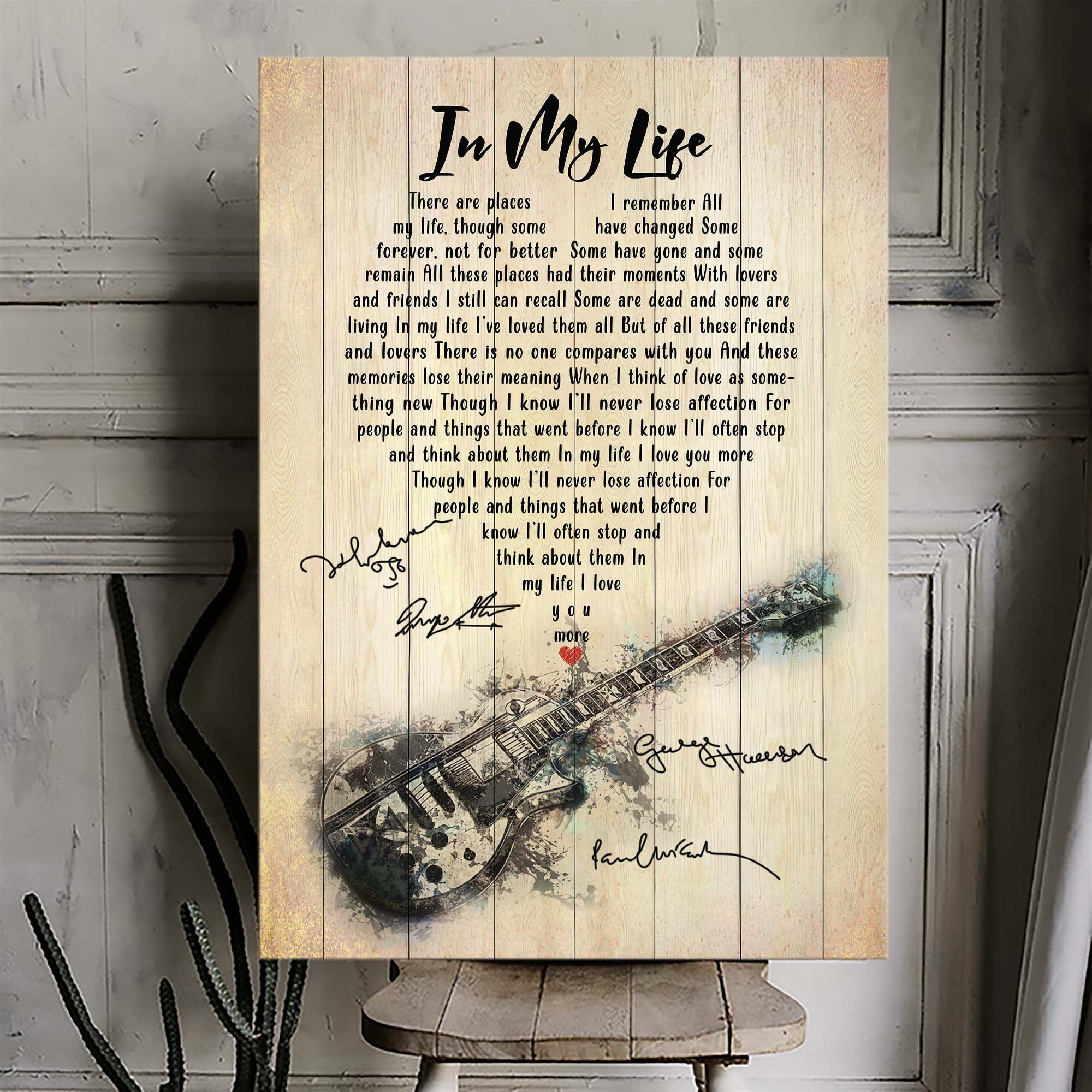 In My Life I Love You More Canvas Wall Art – Sentimental Love & Memory ...