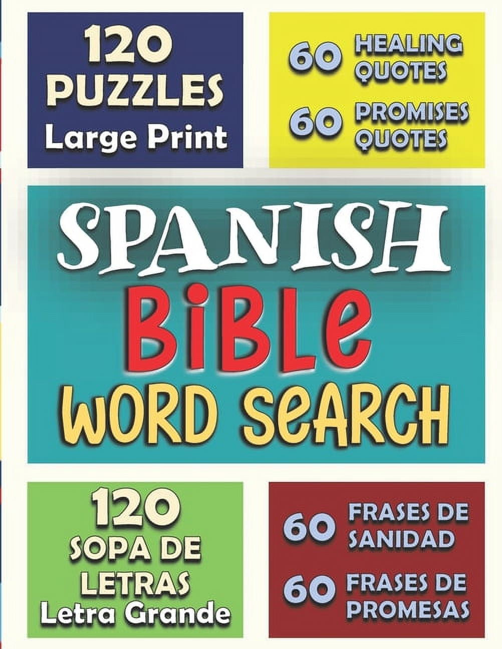 Life Inspiration Brain Activities Spanish BIBLE Word Search 120 PUZZLES ...