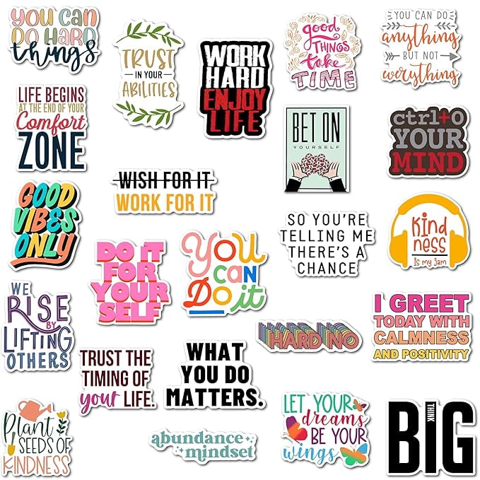 Life Inspiration Fridge Magnet Set - Motivational Designs for Daily Use ...