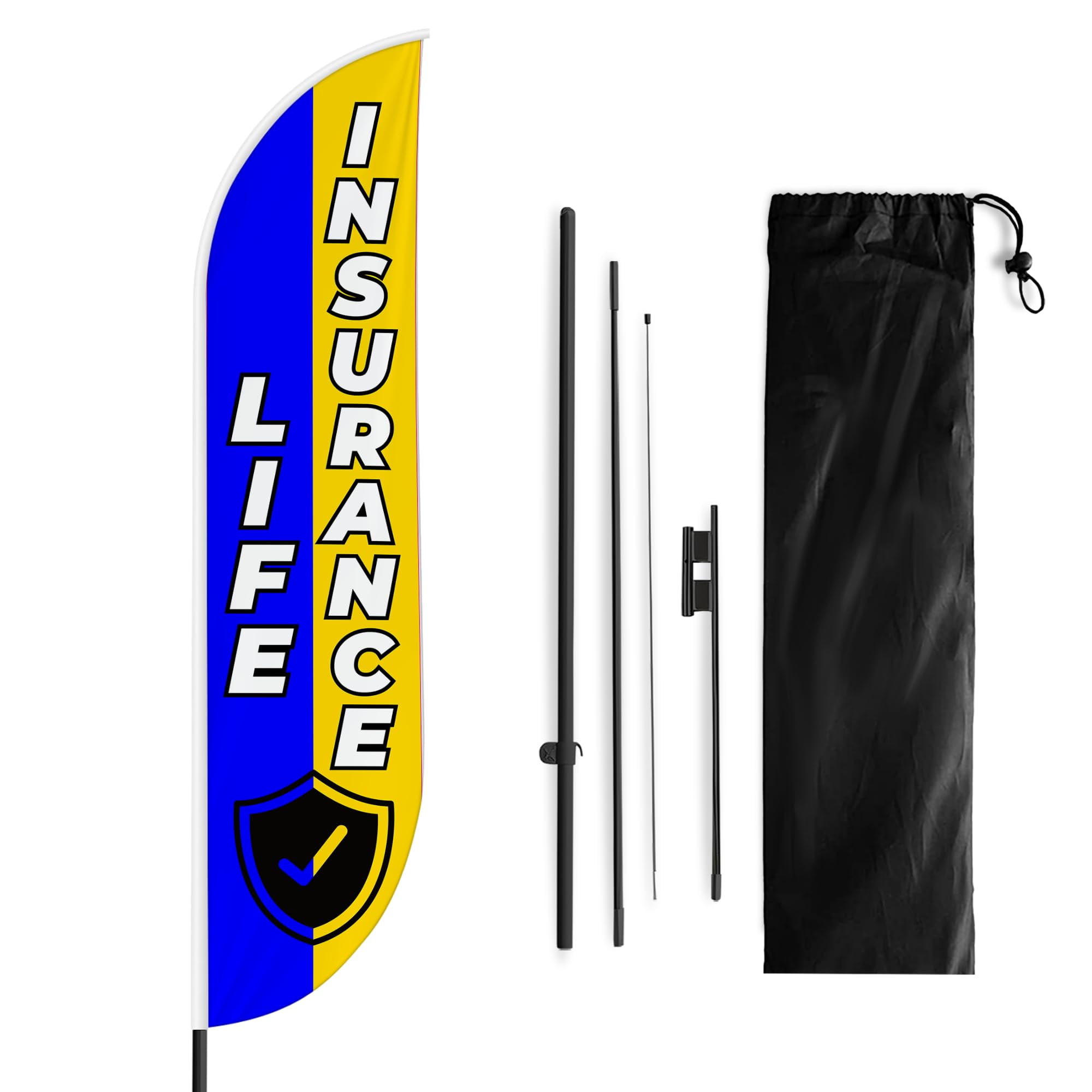 Life Insurance Sign feather flag Pole Mount for Outdoor by Mavis Print ...