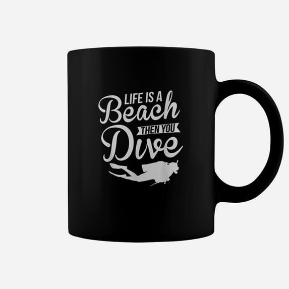 Life Is A Beach Then You Dive Diving Coffee Mug - Walmart.com
