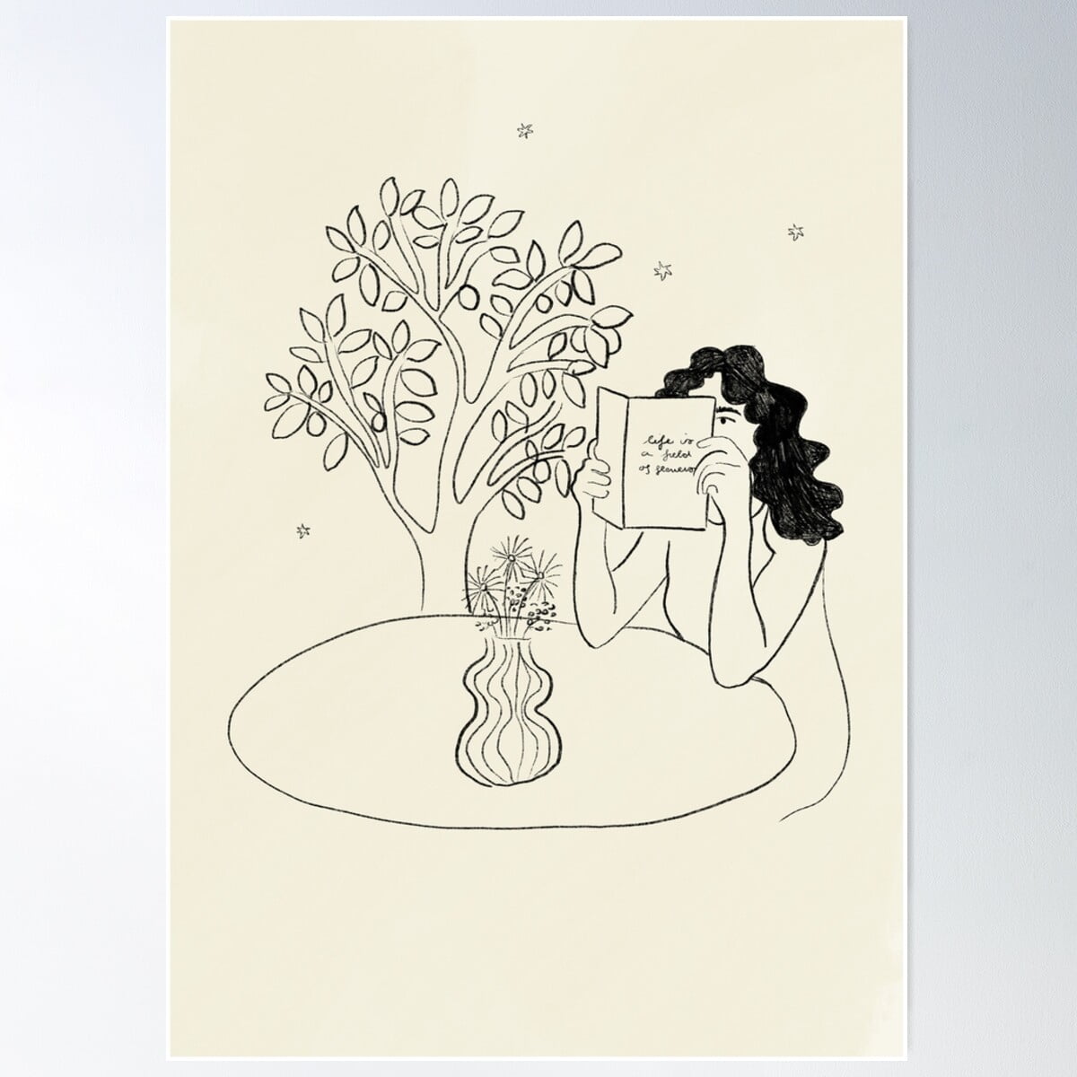 Life Is A Field Of Flowers Poster Wall Art, Modern Wall Decor For ...