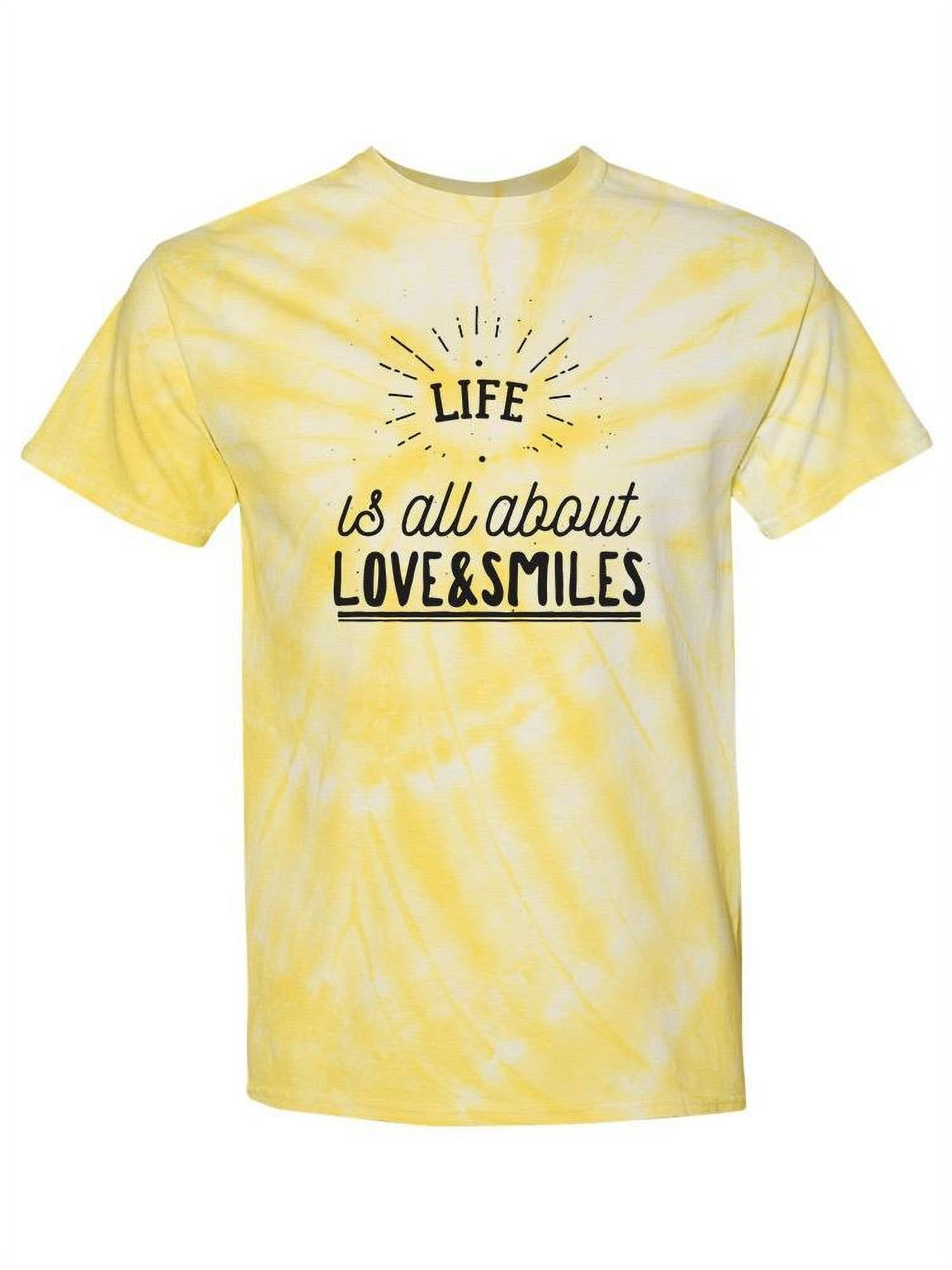 Life Is About Smiles Tie-Dye Cyclone Men -Smartprints Designs, Male Large - Walmart.com