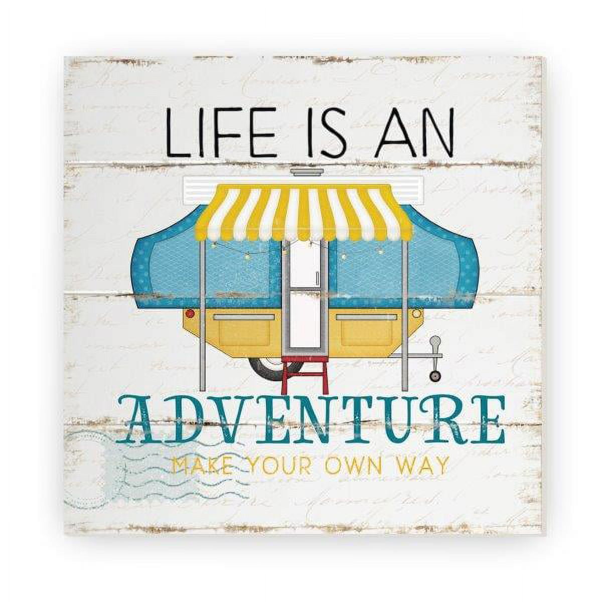 Life Is An Adventure Camper Sign Rustic Wood Sign 12x12 (Unframed ...