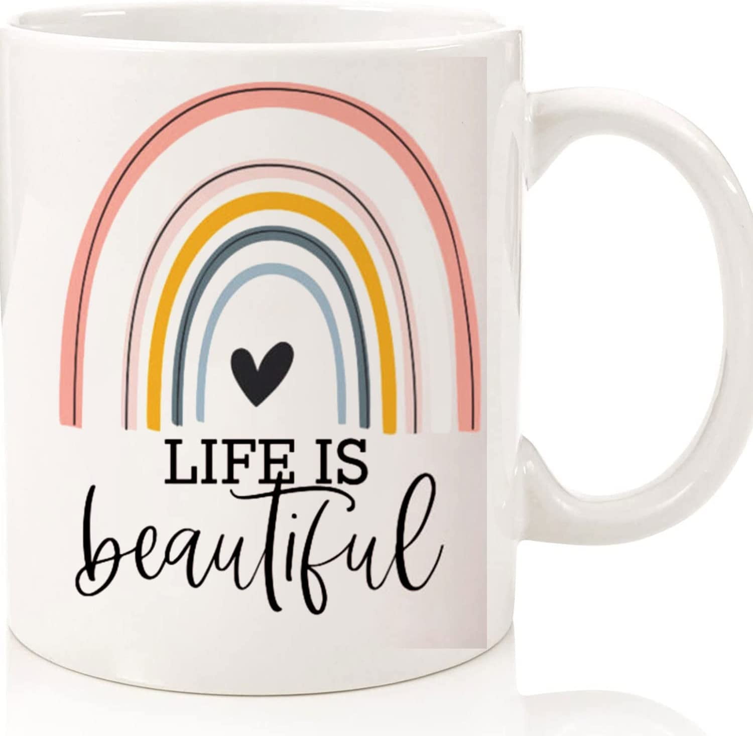 Life Is Beautiful, Rainbow Coffee Mug, Rainbow Coffee Cup, Rainbow Gift ...