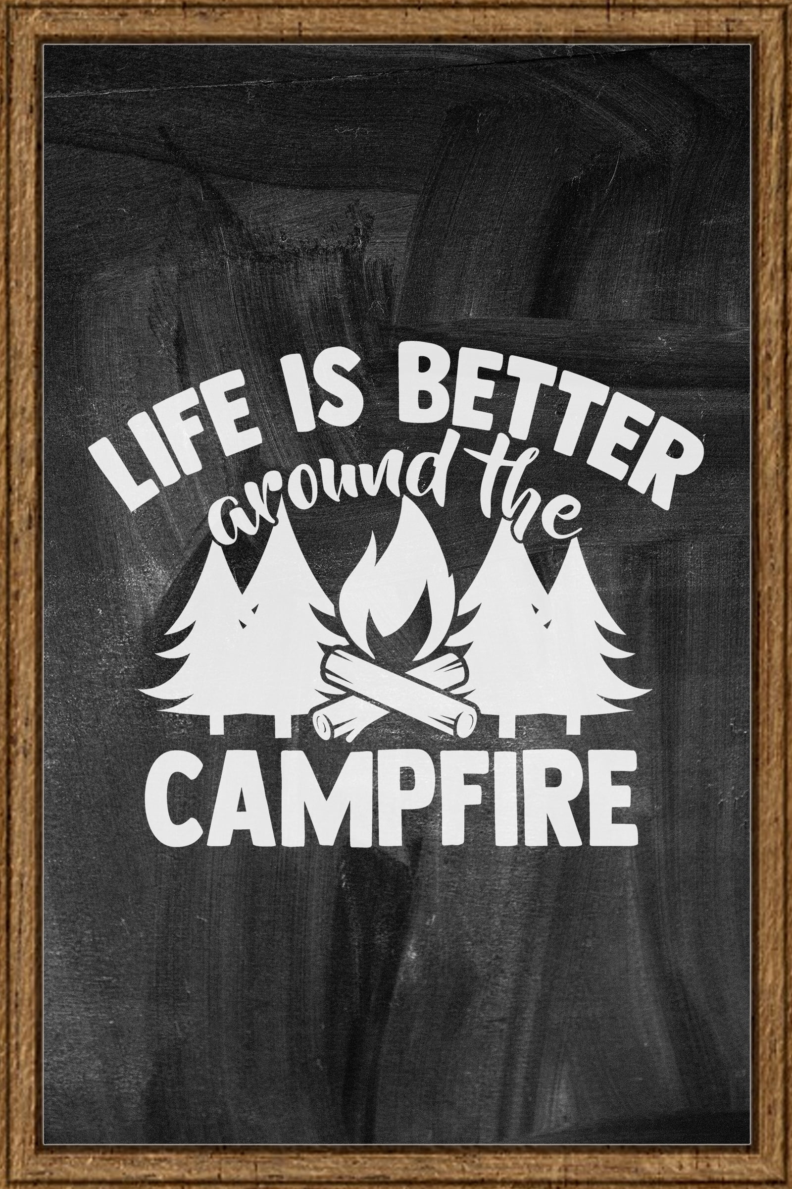 Life Is Better Around The Campfire Woods Camping Outdoors Tin Sign ...