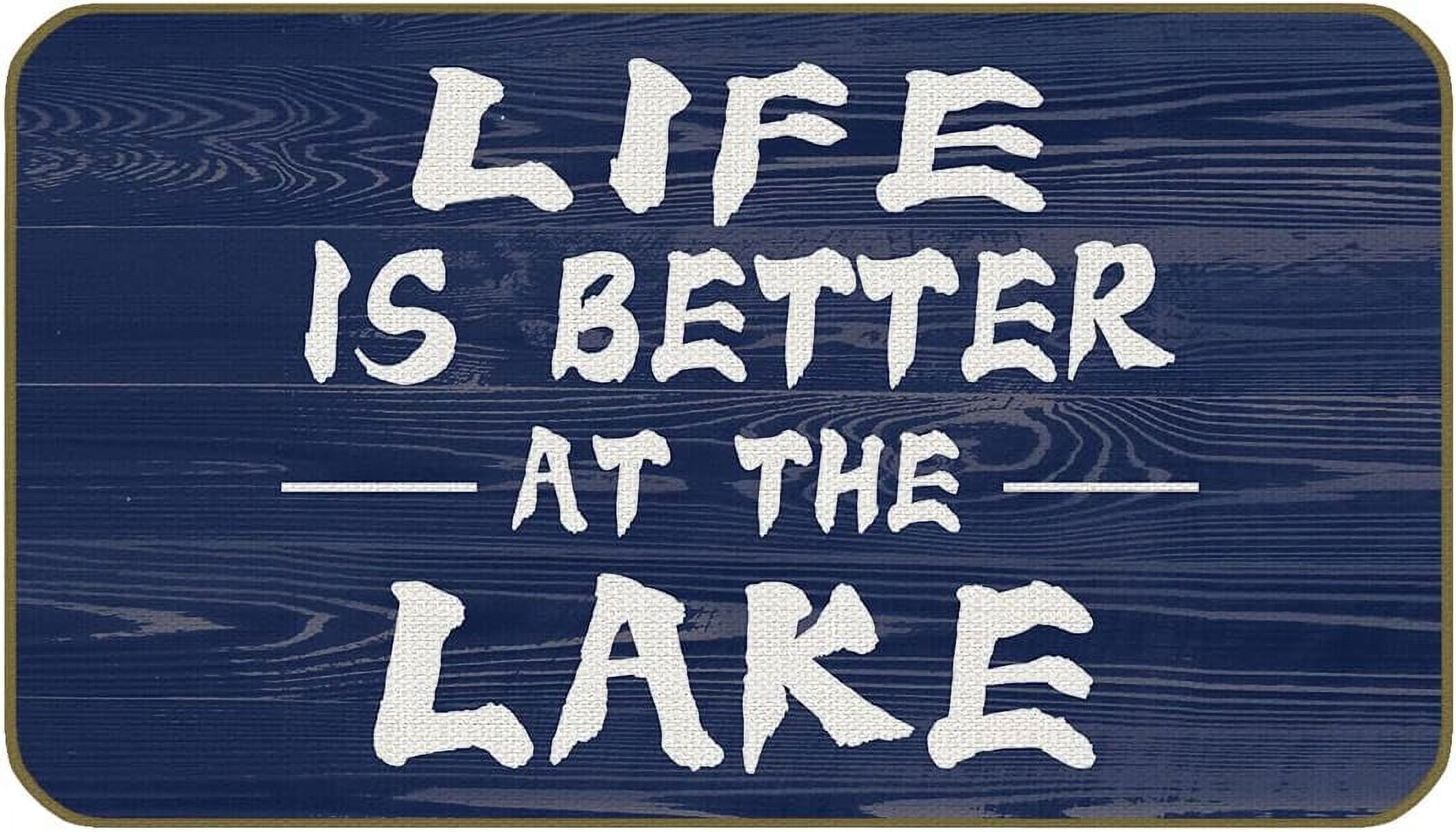 Life Is Better At The Lake Bath Rugs 16"x24" Lake Non Slip Bath Mat ...