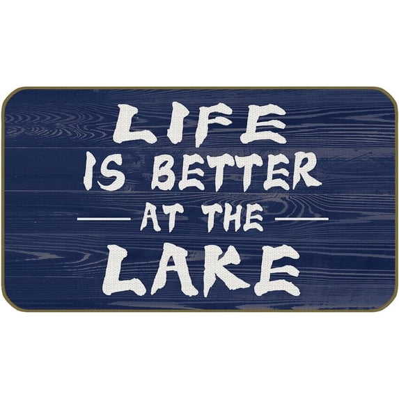 Life Is Better At The Lake Bath Rugs 16"x24" Lake Non Slip Bath Mat ...