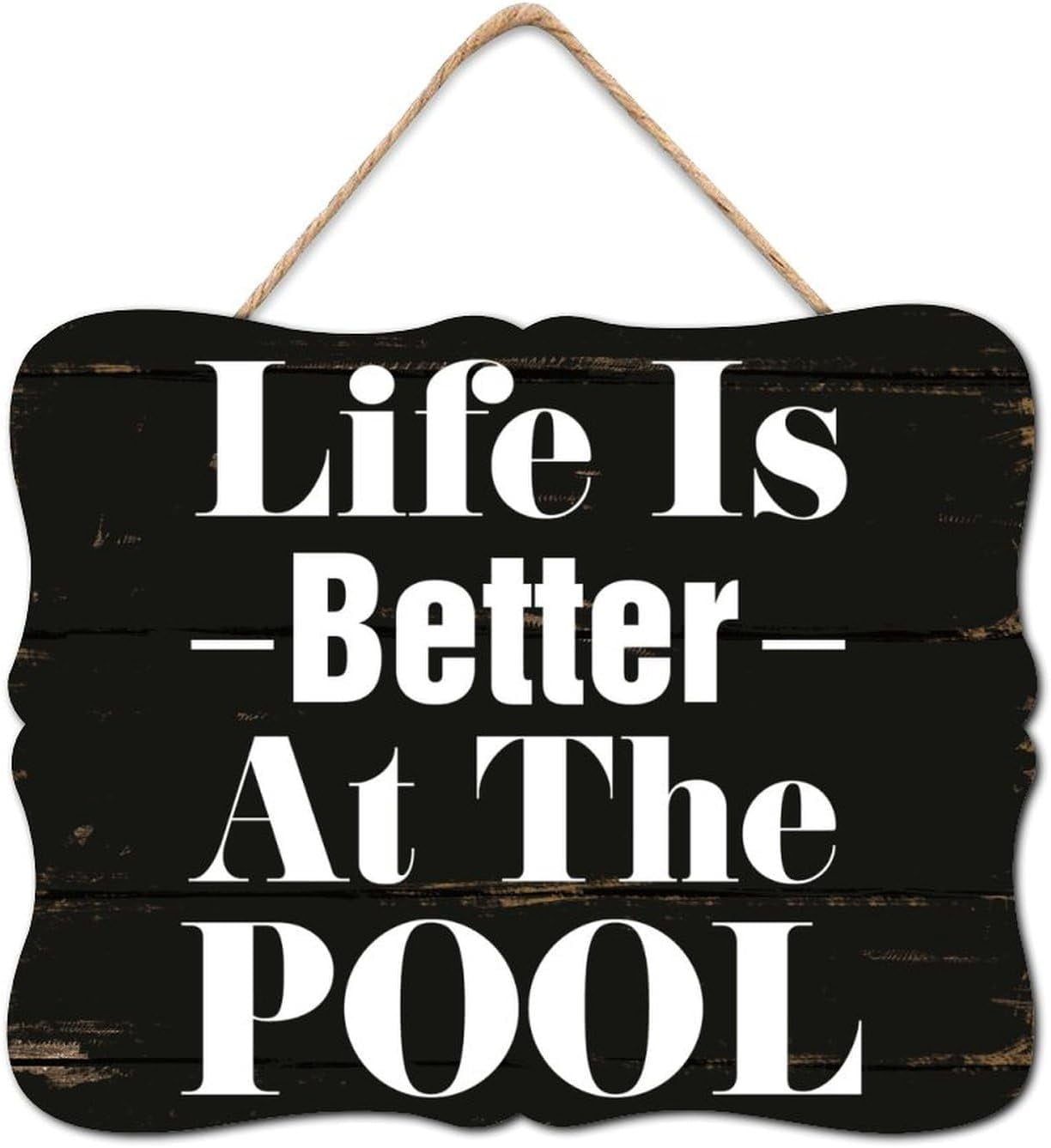 Life Is Better At The Pool Wood Hanging Sign Wood PlaqueBible Verse ...