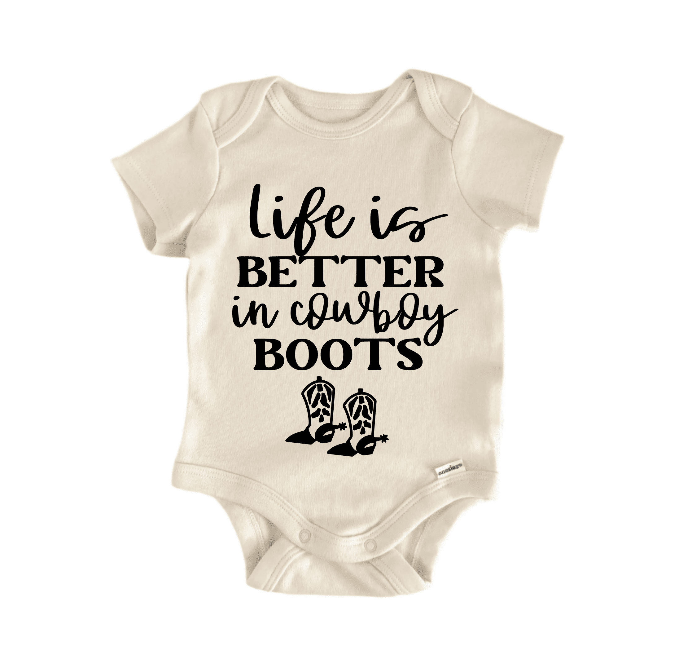 Life Is Better In CowBoy Boots - Baby Boy Girl Clothes Bodysuit Funny Cute Newborn - Walmart.com