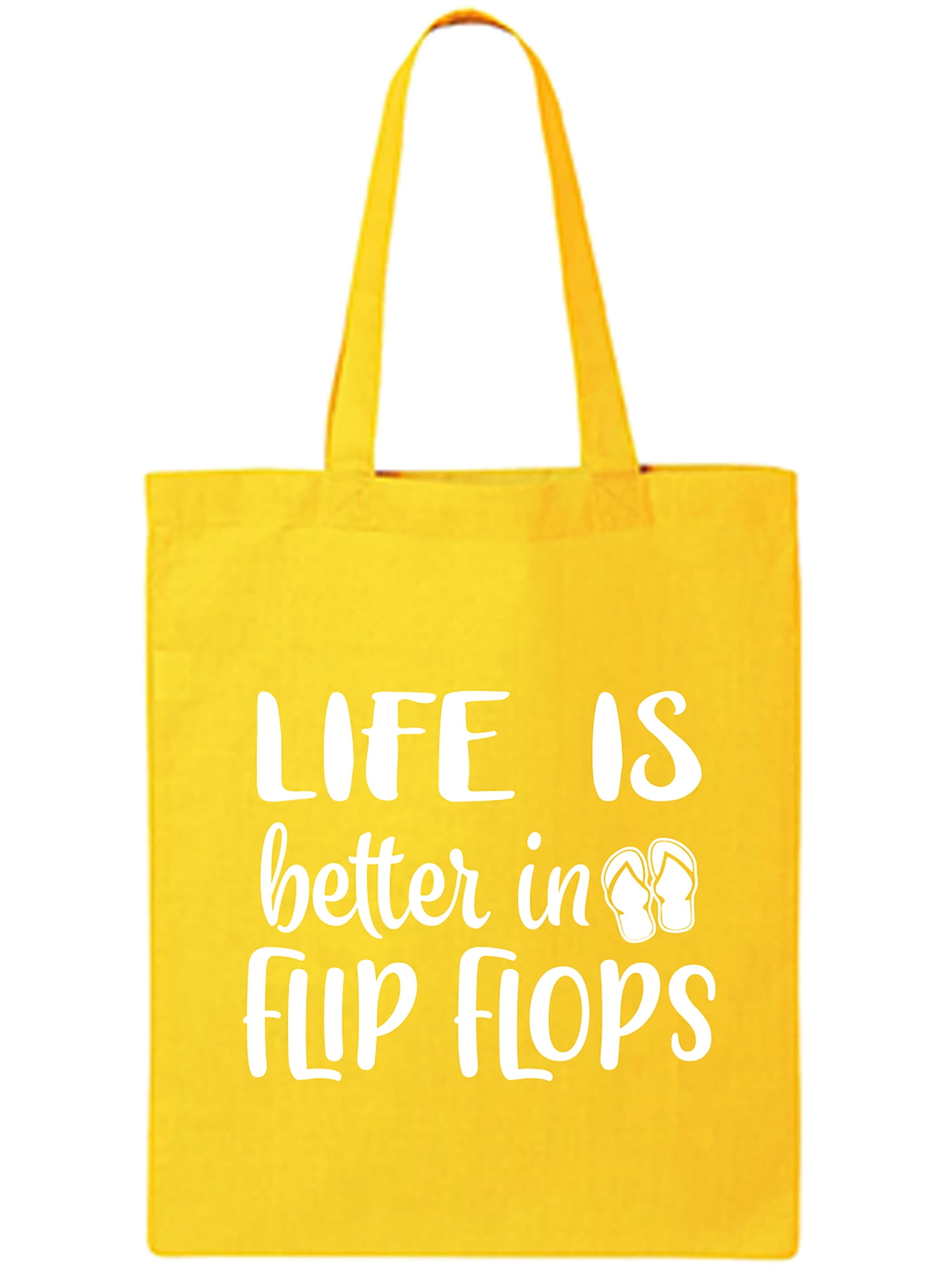 Life Is Better In Flip Flops Cotton Canvas Tote Bag - Walmart.com