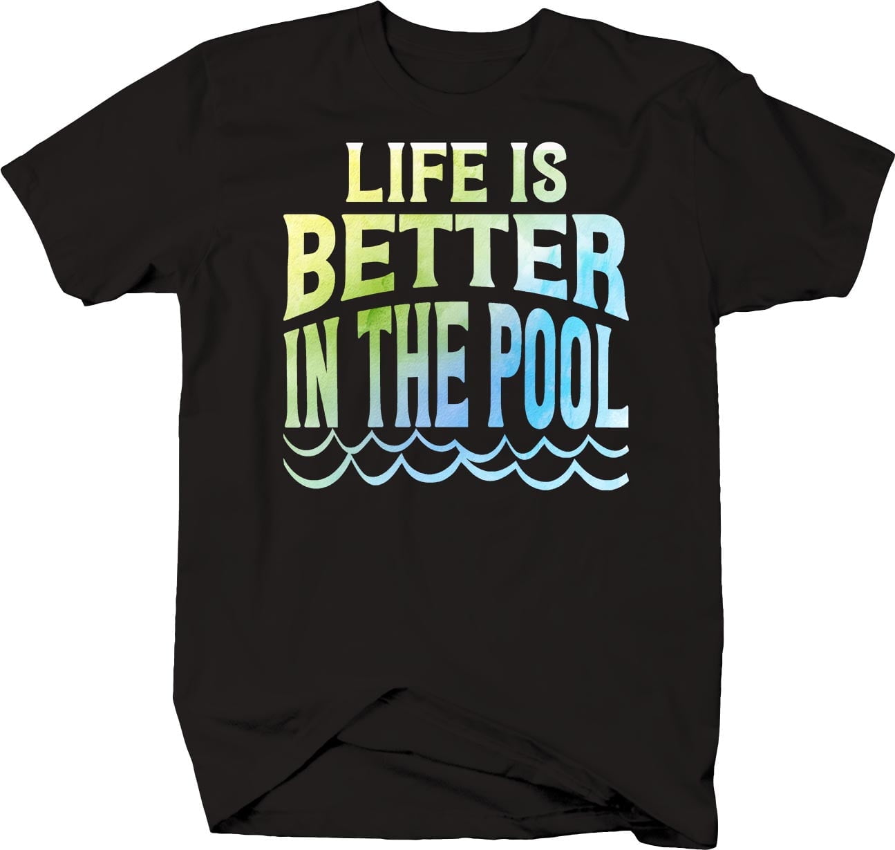 Life Is Better In The Pool Waves Funny Swim Team Water Sport Tie Dye T ...
