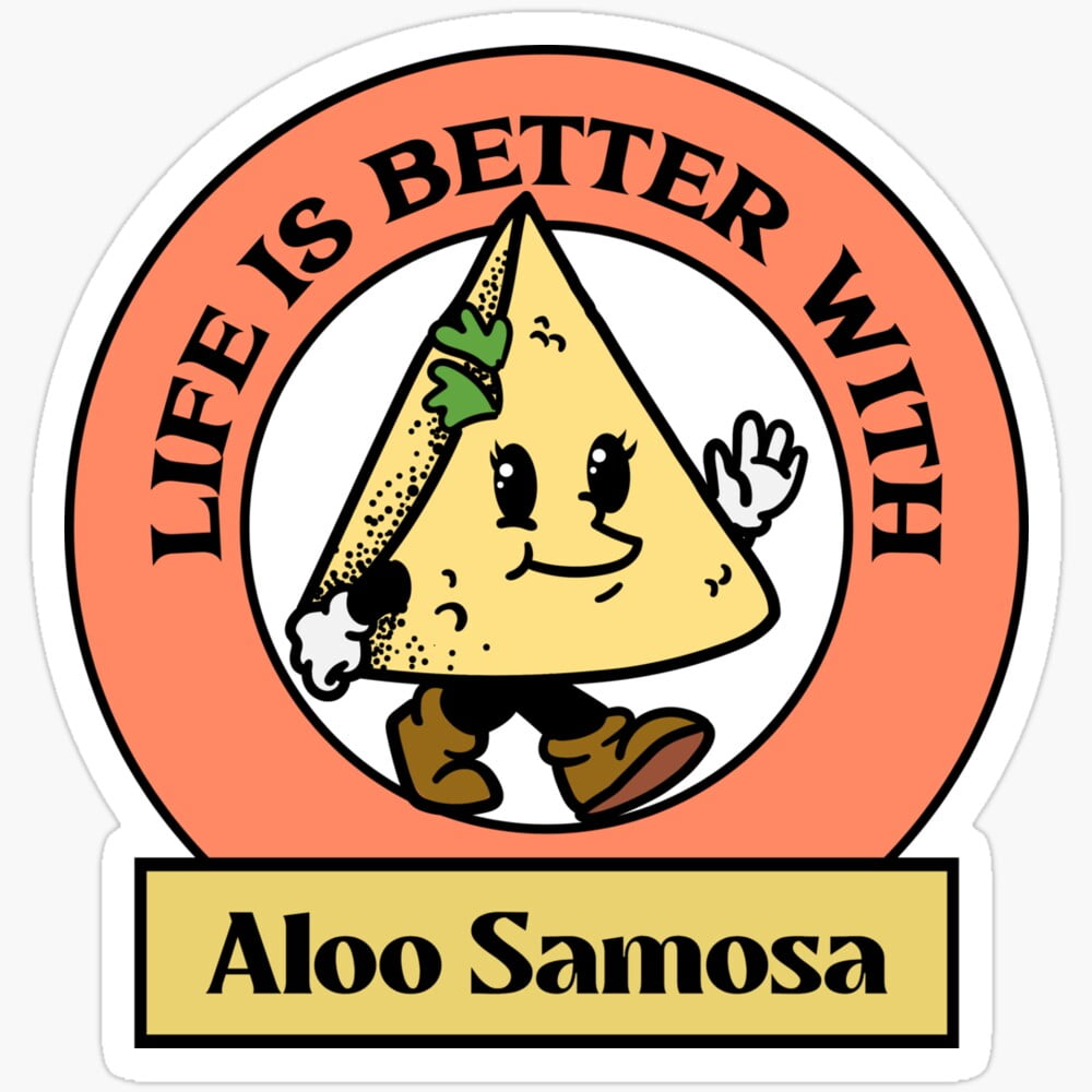 Life Is Better With Aloo Samosa Sticker Phone Decal Water Bottle ...