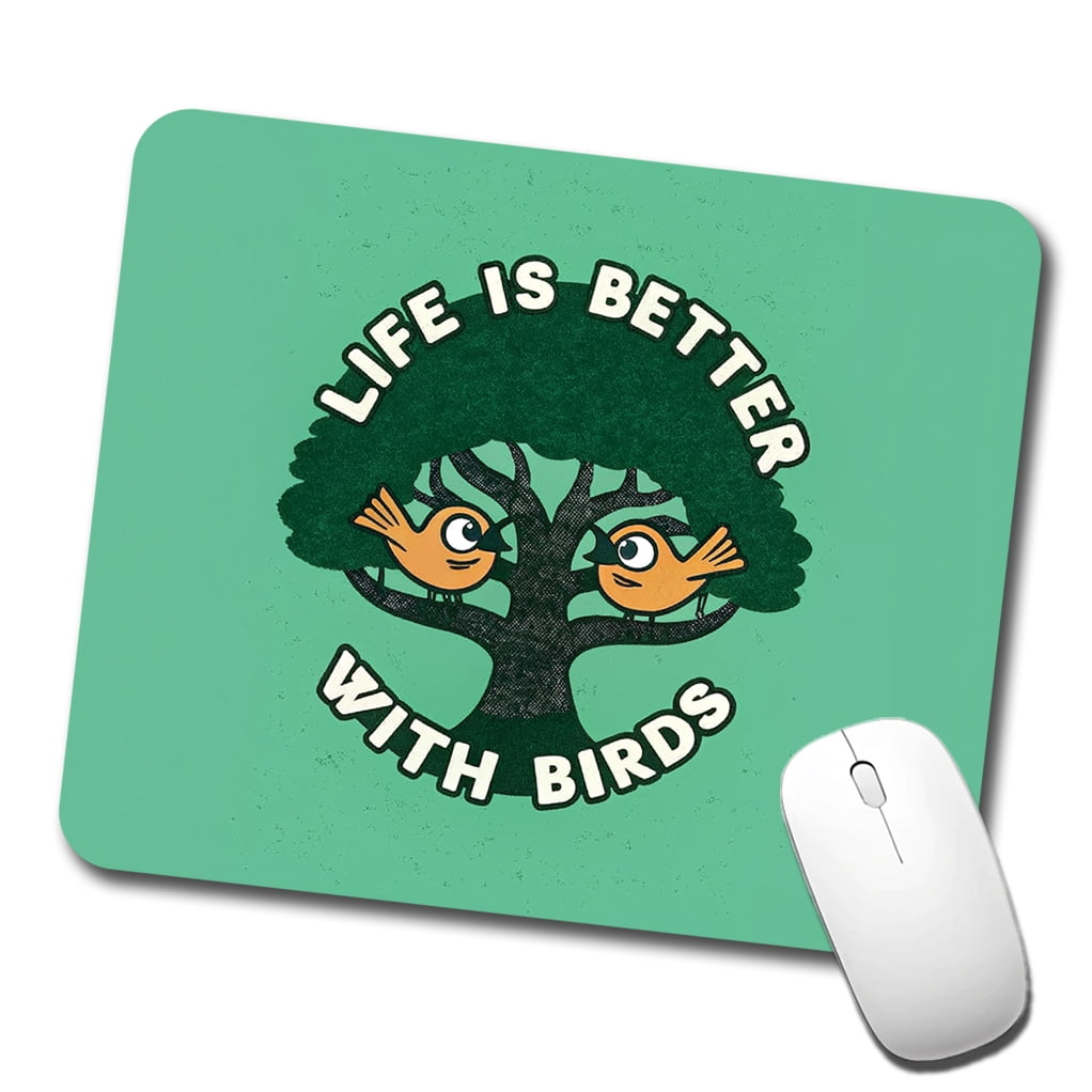 Life Is Better With Birds Mouse Pad Low Profile Gaming Mat - Walmart.com
