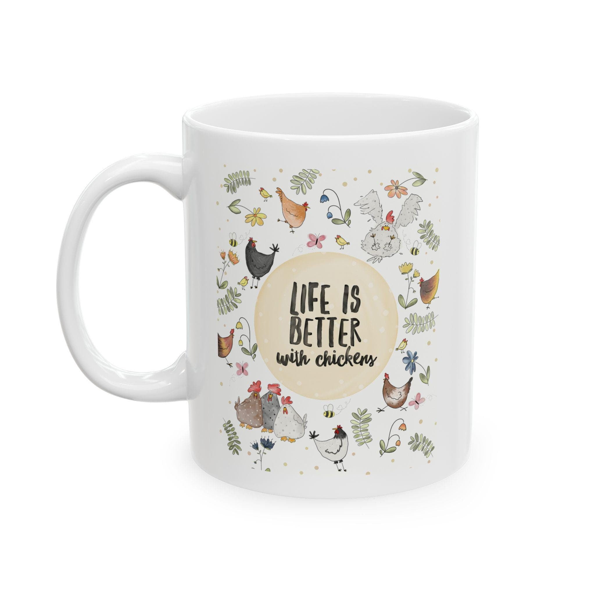 Life Is Better With Chickens Mug, Cute Gift for Chicken Lovers ...