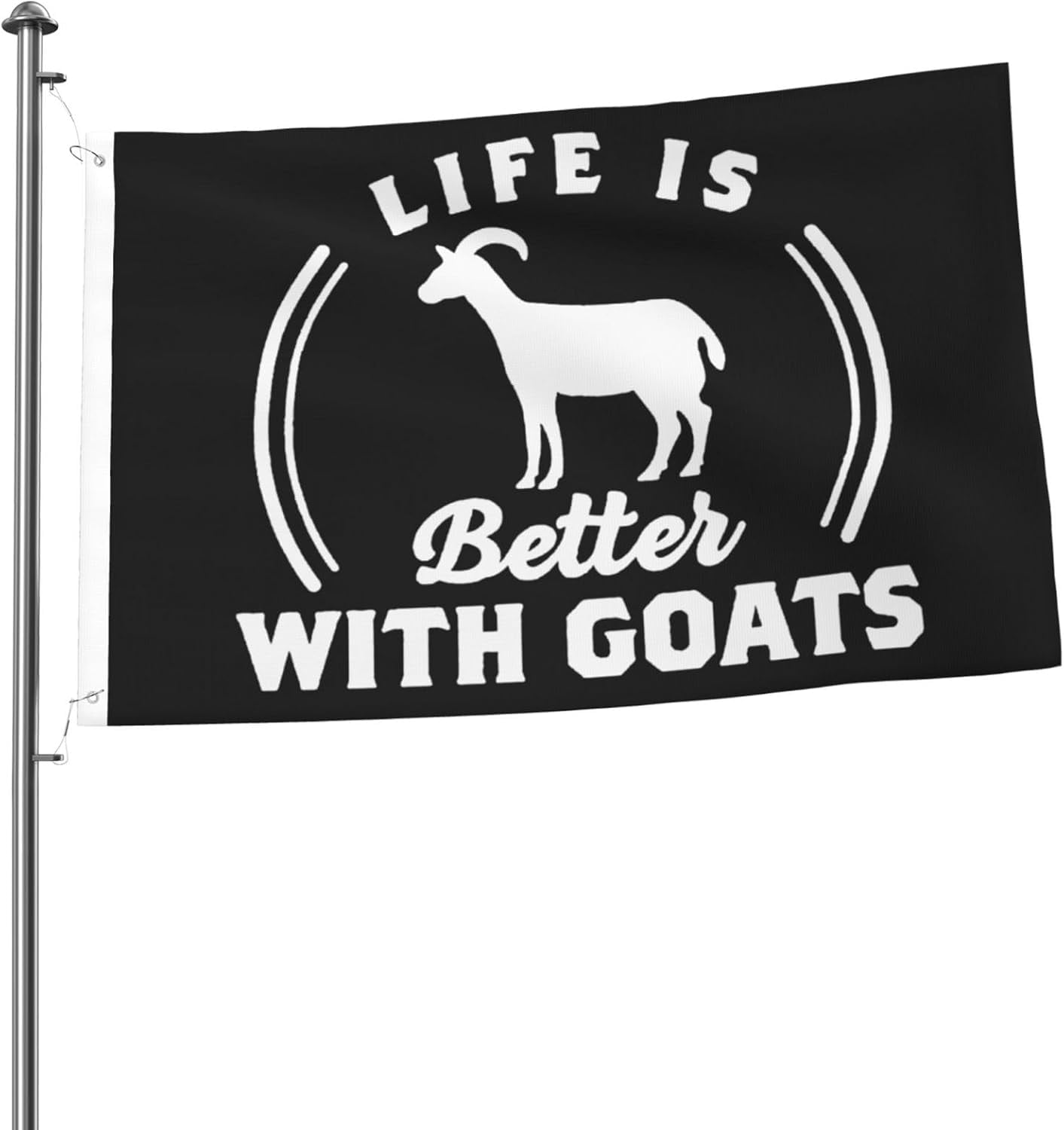 Life Is Better With Goats Flag 2x3 Ft Outdoor Decoration Banner Yard ...
