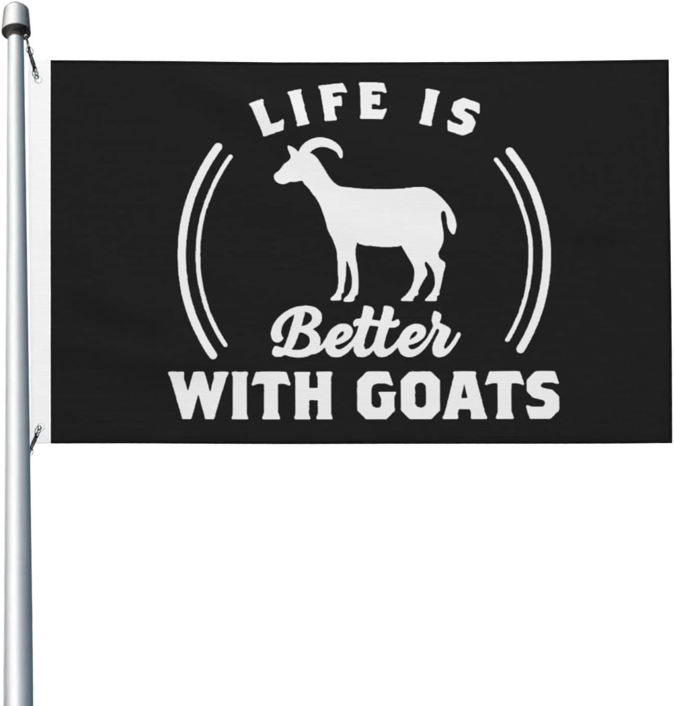 Life Is Better With Goats Flag 3x5 Ft Outdoor Decoration Banner Yard ...