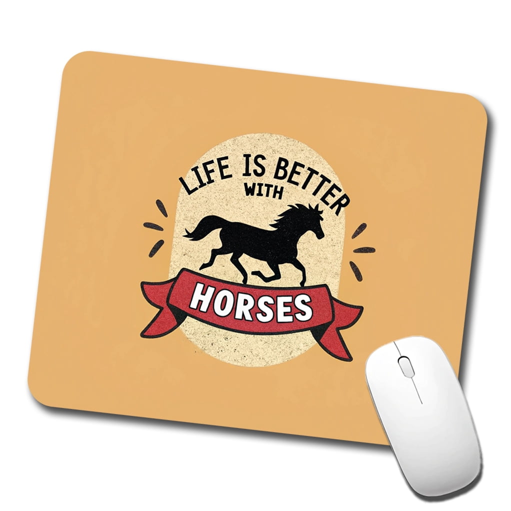 Life Is Better With Horses Mouse Pad Low Profile Gaming Mat - Walmart.com