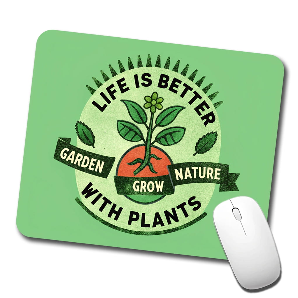 Life Is Better With Plants Mouse Pad Low Profile Gaming Mat - Walmart.com