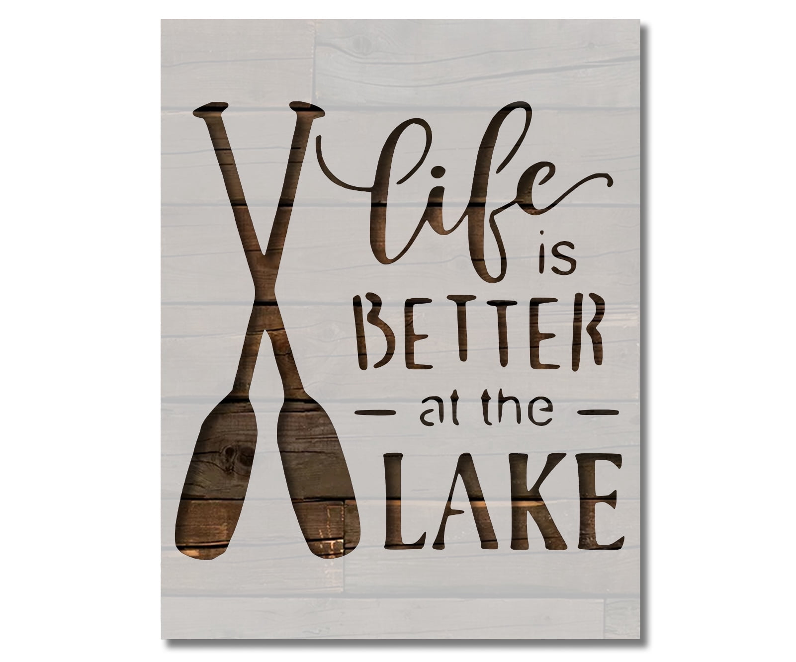 Life Is Better at the Lake Stencil Template Reusable 8.5 x 11 for ...