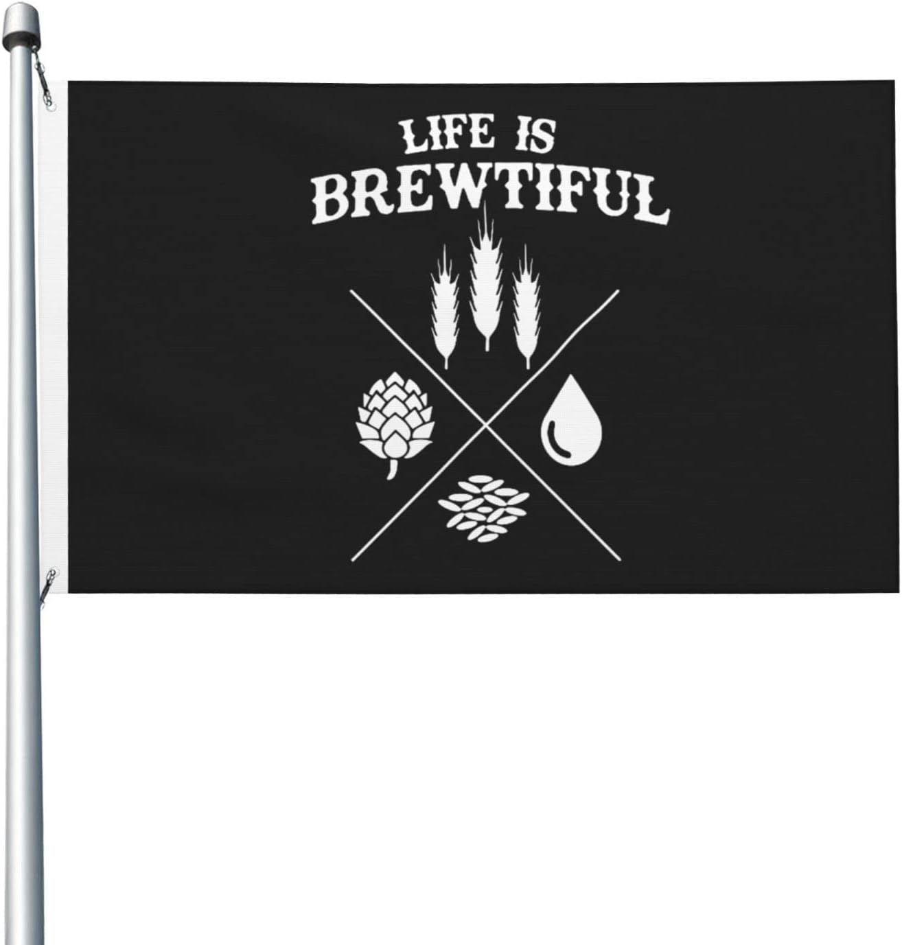 Life Is Brewtiful Beer Flag 3x5 Ft Outdoor Decoration Banner Yard Flag ...