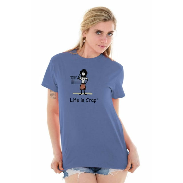 Life Is Crap Ladies TShirts Tees T For Women Life is Crap Saggy B**b ...