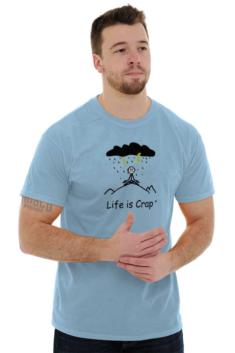 Life Is Crap Short Sleeve T-Shirt Tees Tshirts Life is Crap Yoga Storm ...