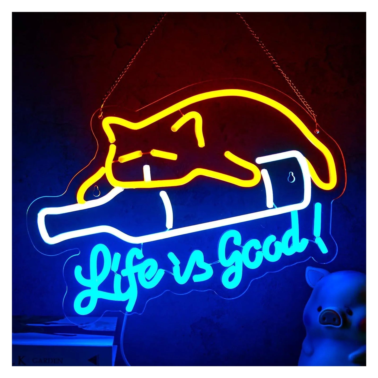 "Life Is Good"LED Neon Light USB Powered, With Dimmer,for Bedrooms ...