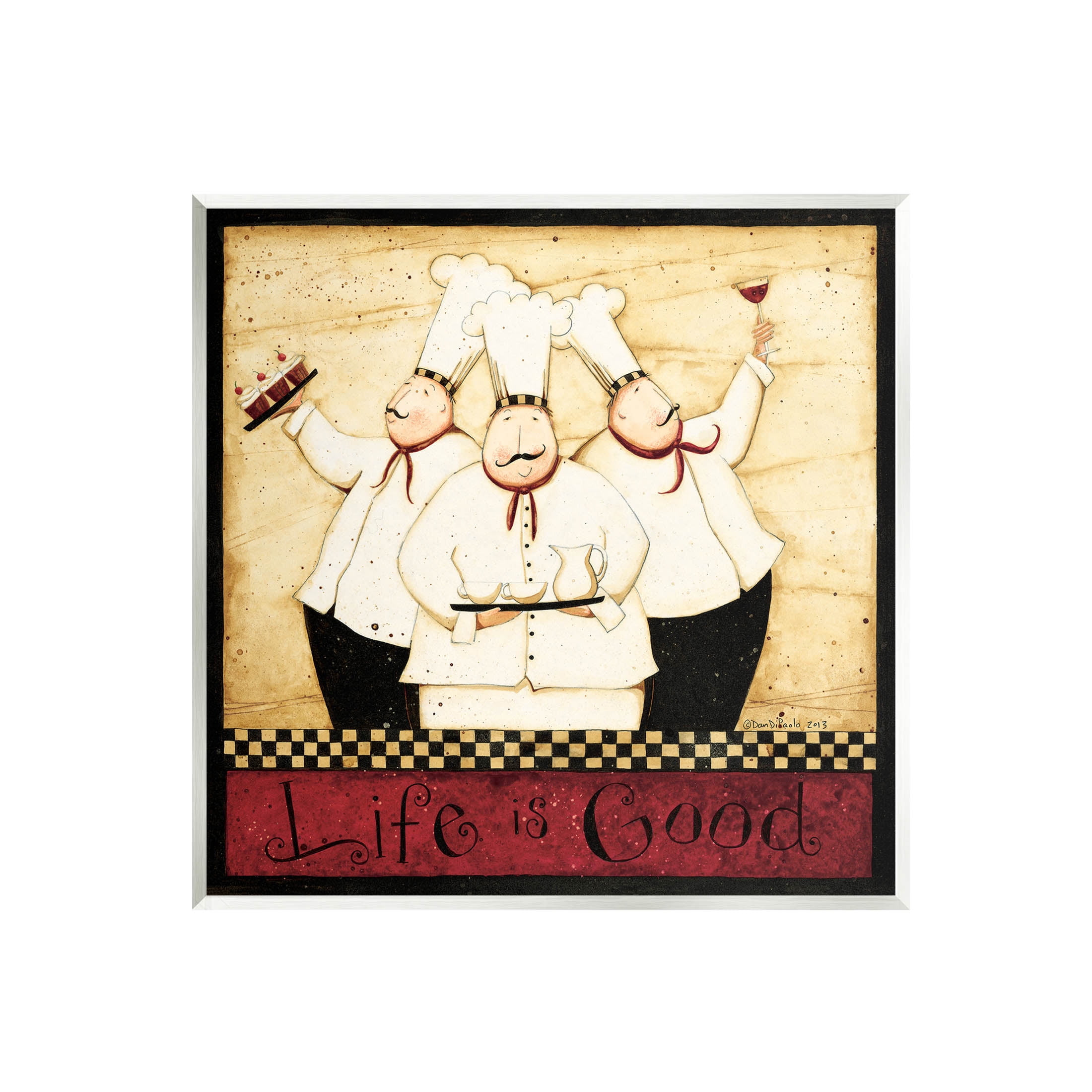 Life Is Good Vintage Chefs Food & Beverage Graphic Art Unframed Art ...