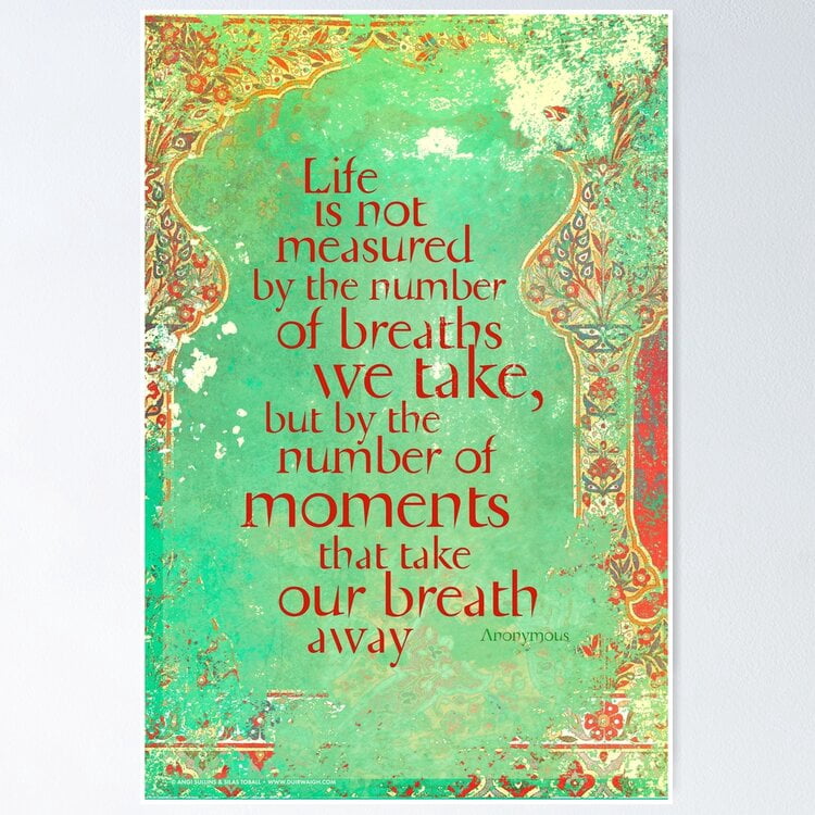 Life Is Not Measured Poster- Unframed Poster | Wall Art | Perfect For ...
