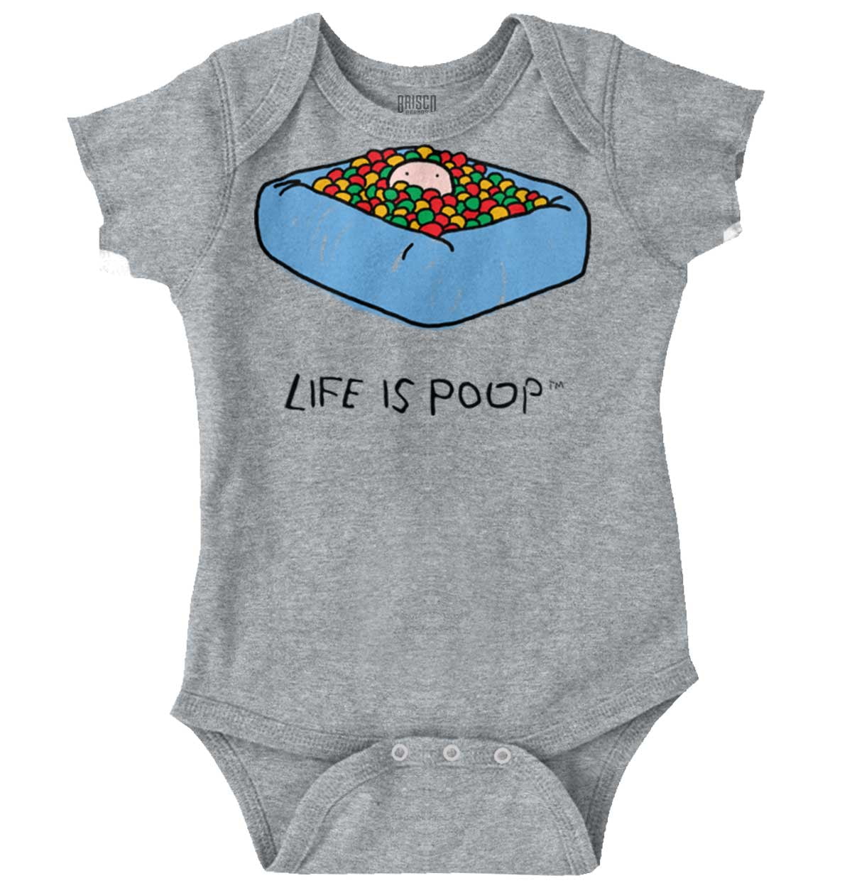 Life Is Poop Lost Ball Pit Funny Baby Romper Boys or Girls Infant Baby ...