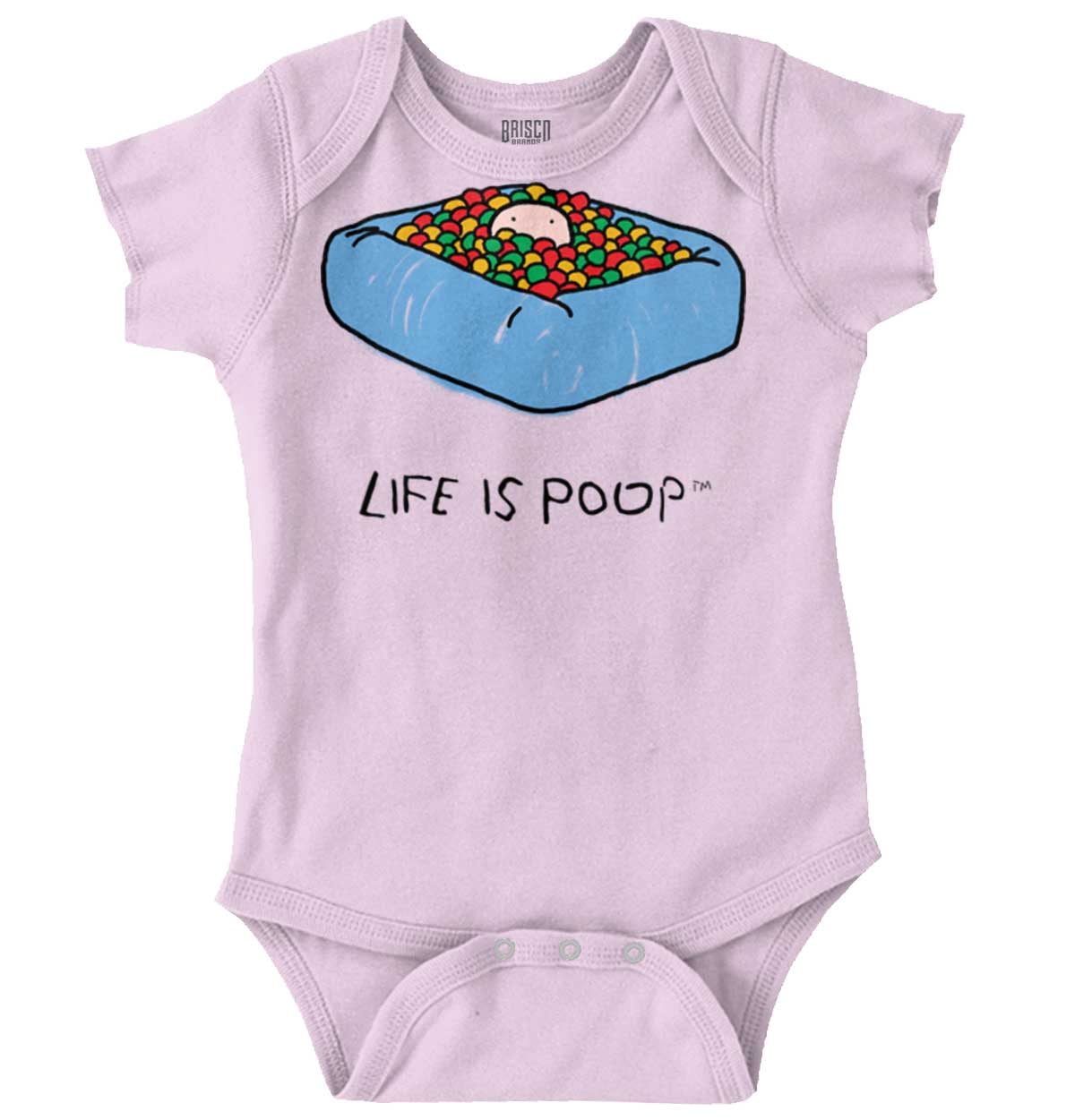 Life Is Poop Lost Ball Pit Funny Baby Romper Boys or Girls Infant Baby ...