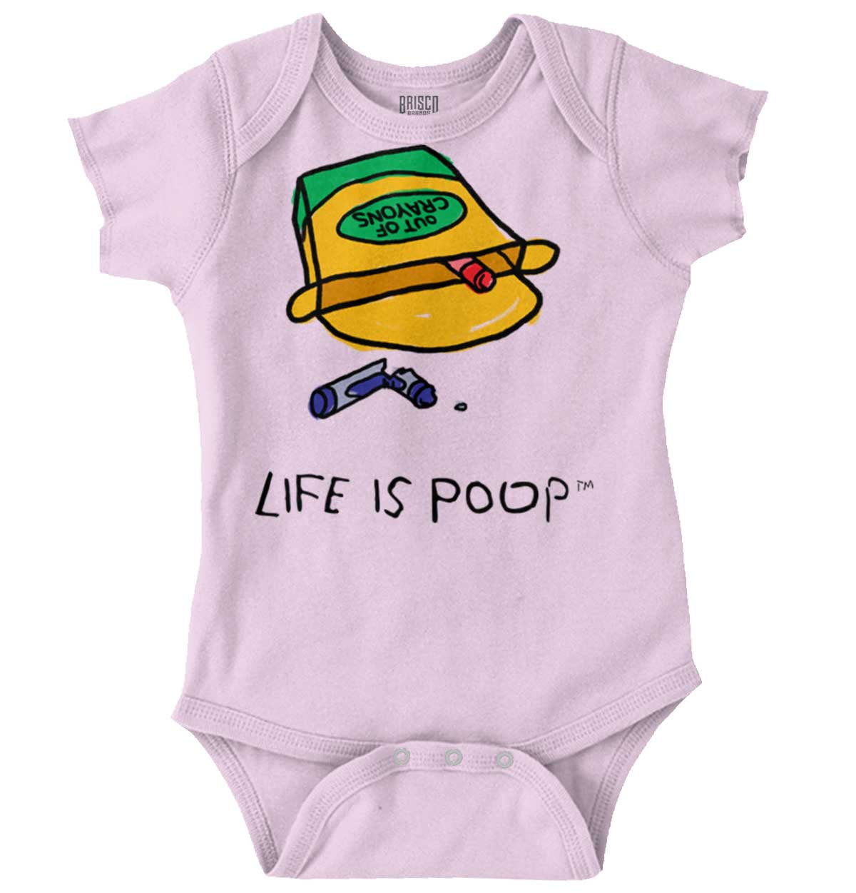Life Is Poop No Crayons Broken Crayon Romper Boys or Girls Infant Baby ...