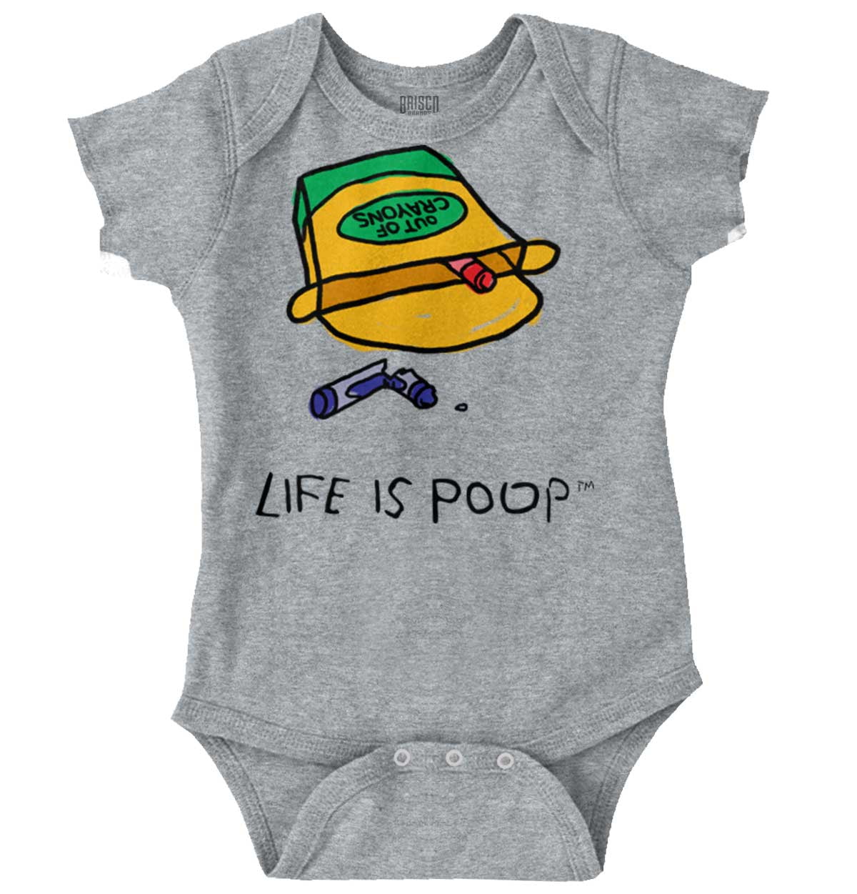 Life Is Poop No Crayons Broken Crayon Romper Boys or Girls Infant Baby ...