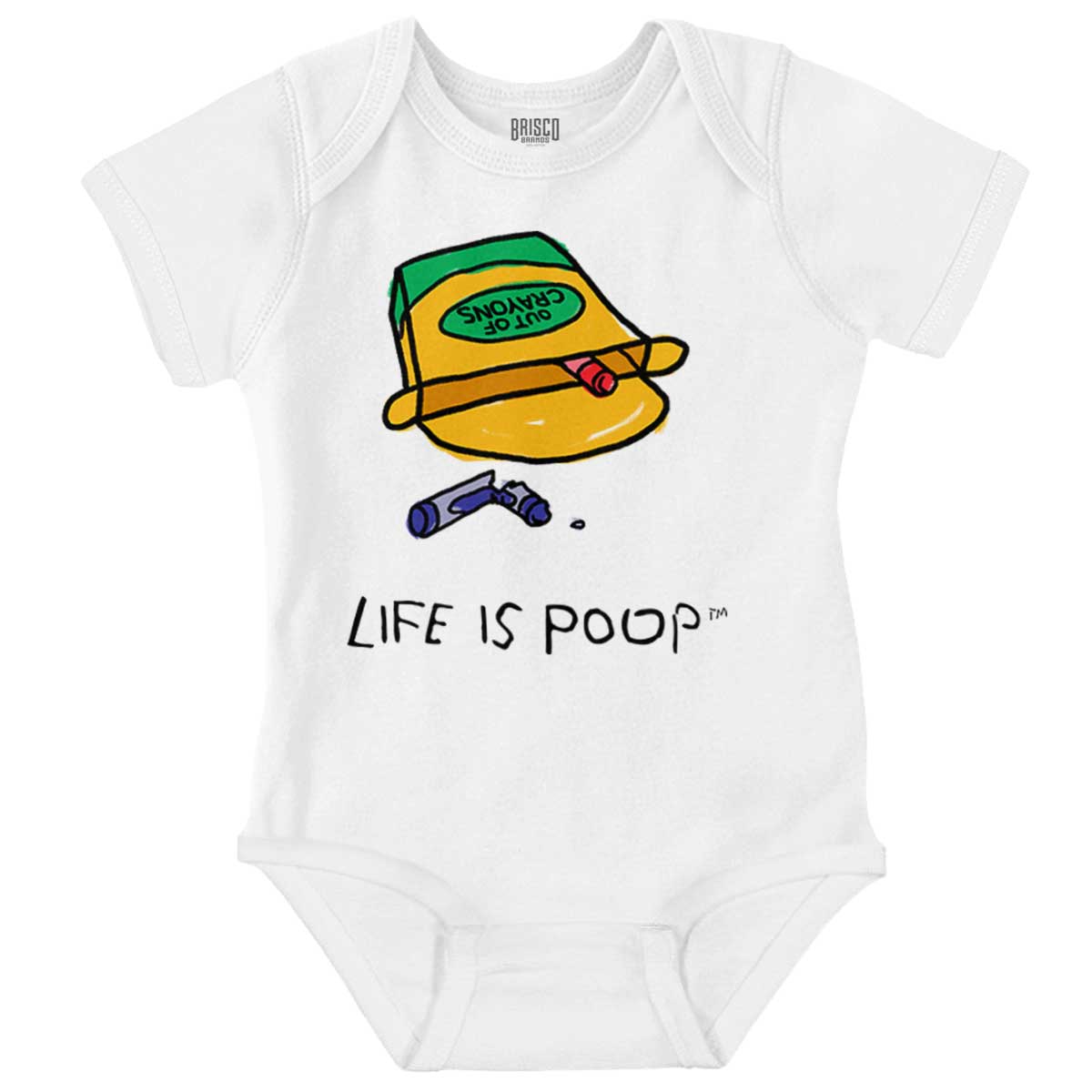 Life Is Poop No Crayons Broken Crayon Romper Boys or Girls Infant Baby ...