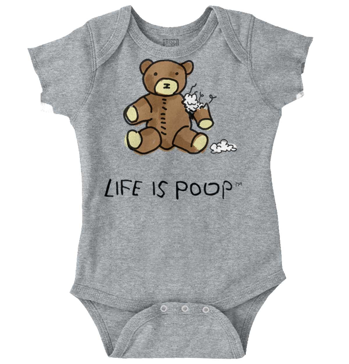 Life Is Poop Ripped Teddy Bear Parent Romper Boys or Girls Infant Baby ...
