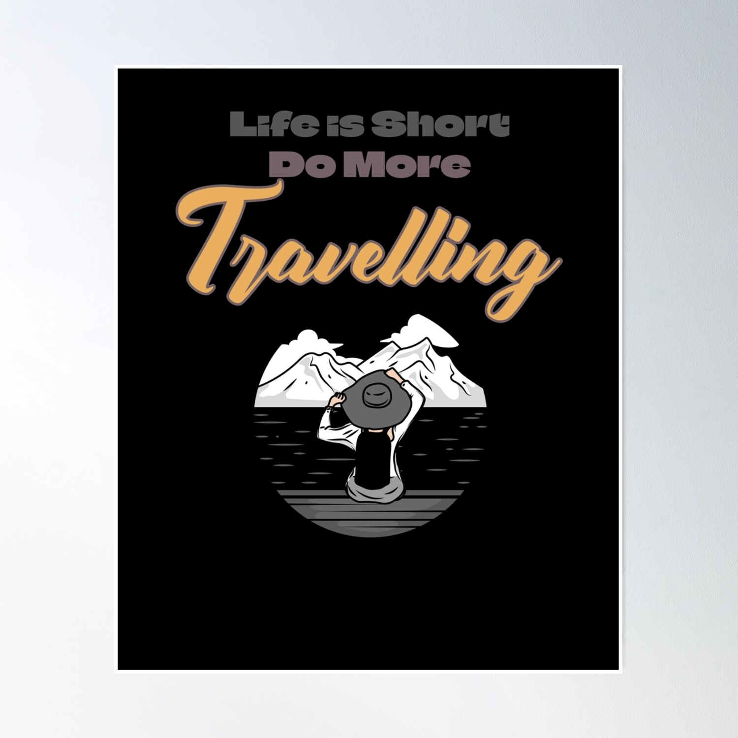 Life Is Short, Do More Traveling Poster Wall Art, Modern Wall Decor ...