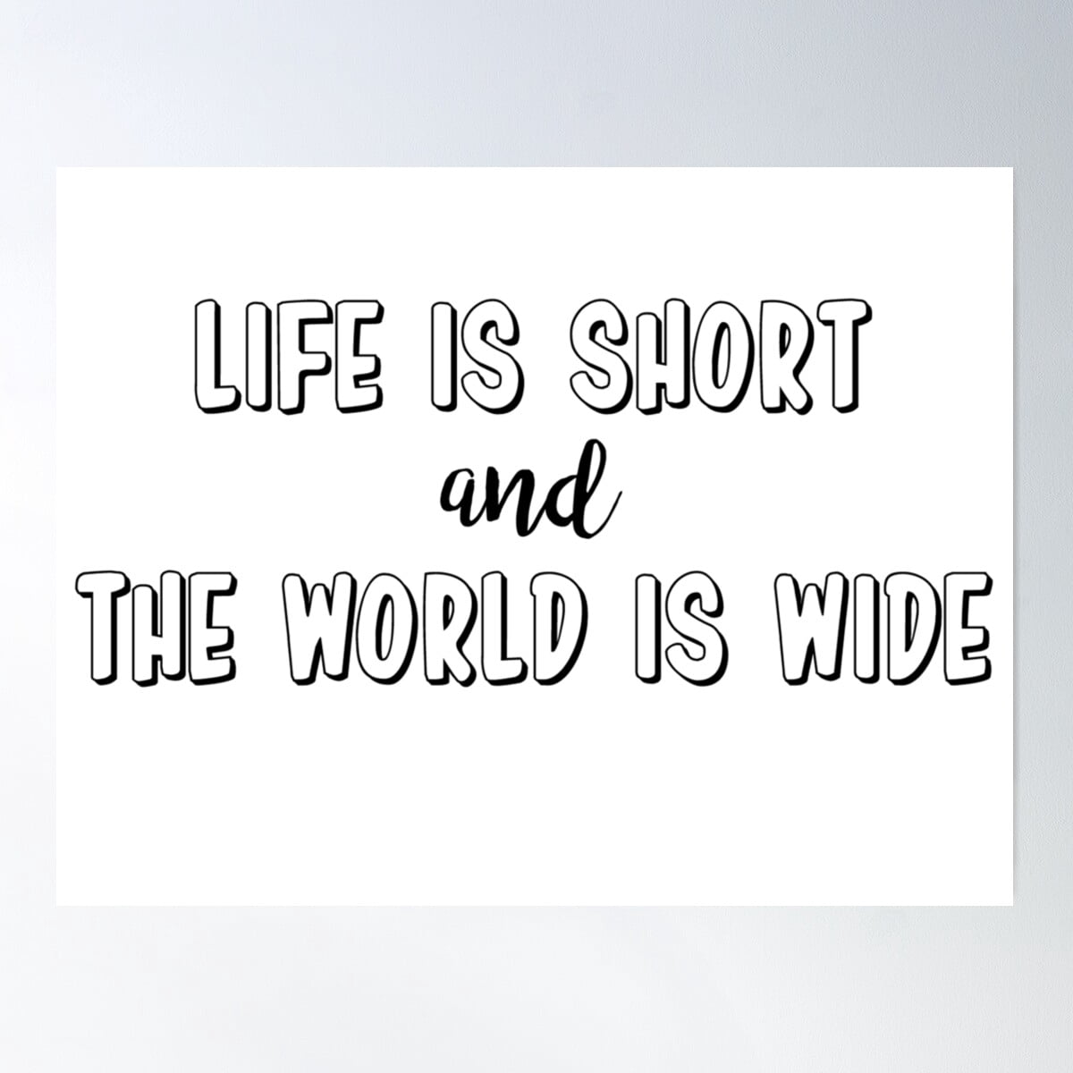 Life Is Short Poster Wall Art, Modern Wall Decor For Living Room ...
