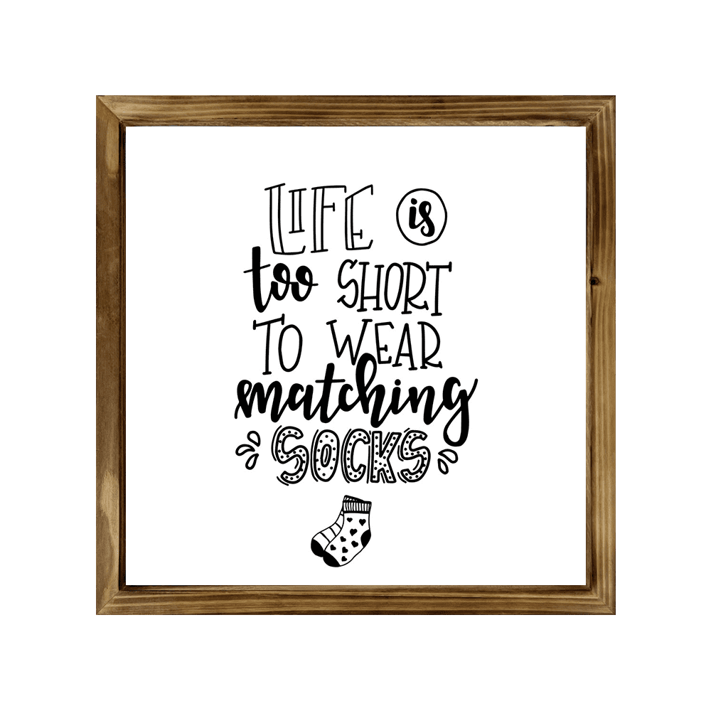 Life Is Too Short Sign 16x16 Inch, Rustic Farmhouse Decor Home Sign ...
