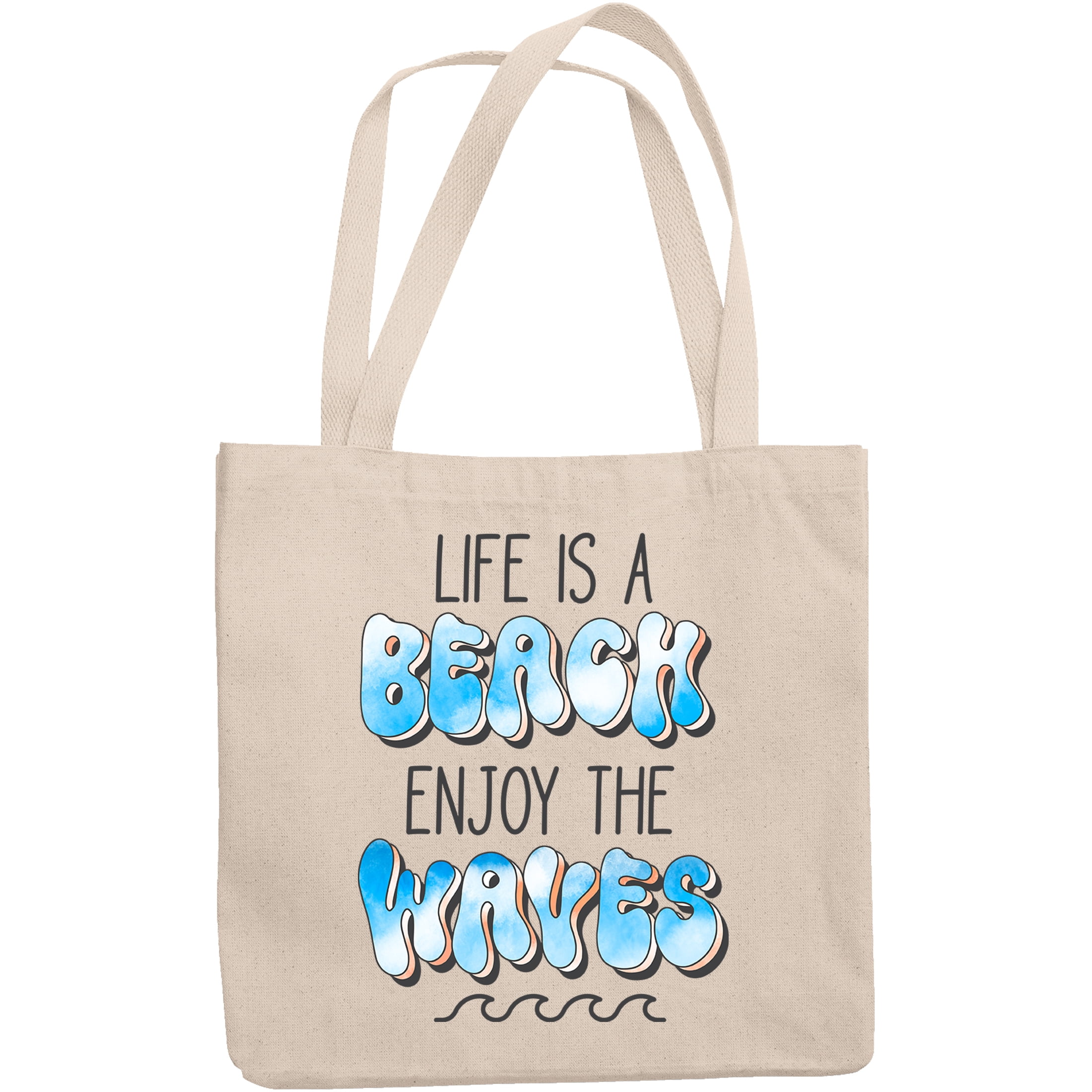 Life Is a Beach, Enjoy the Waves, Tie Dye Art Merch Gift, 12oz Canvas ...