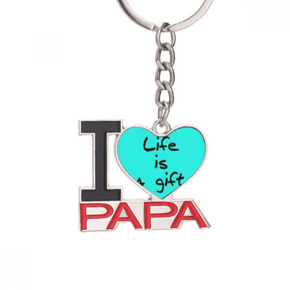 Life Is a Inspirational Quote Sayings Keychain Metal Keyring Holder ...