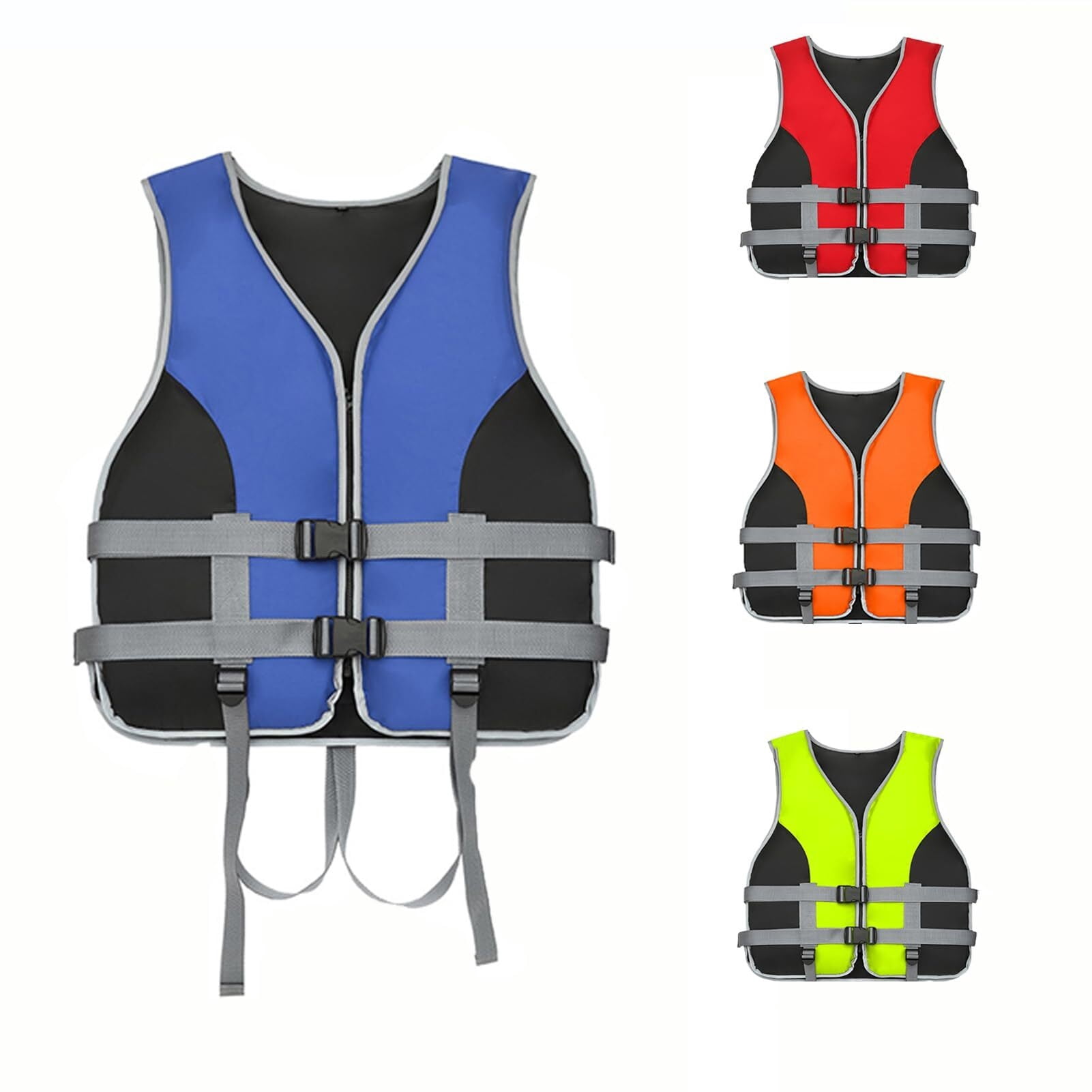 Life Jacket Adult Swim Vest, Lifejacket Buoyancy Vest with Whistle ...