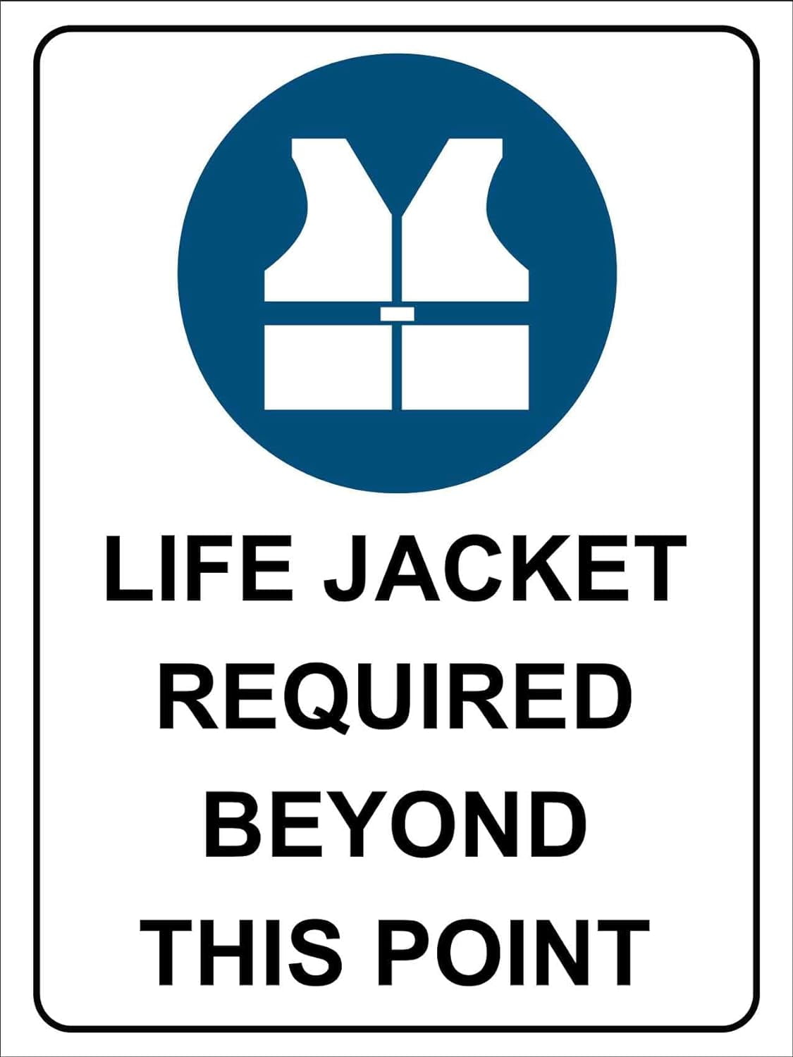 Life Jacket Required Beyond this Point Sign Metal Tin Sign12x16 Inches ...