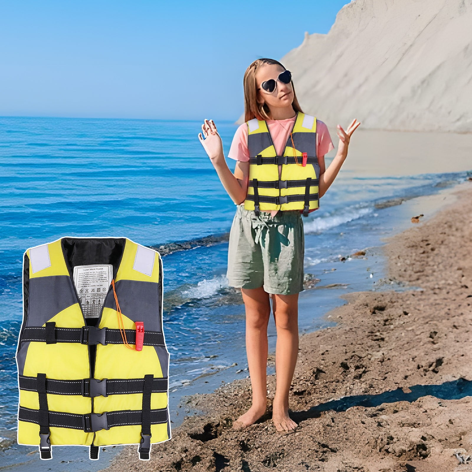 Clearance Life Jacket Vest for Kid,Portable Boating Vest,Big Buoyancy ...